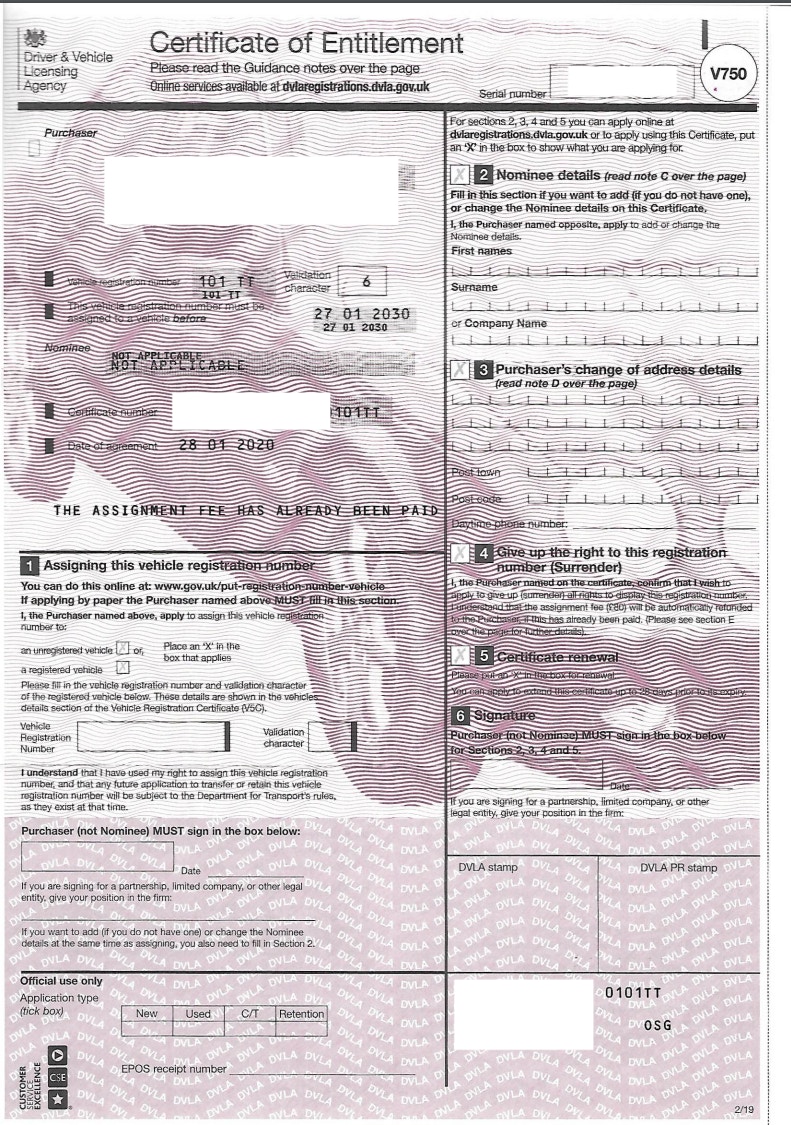 '101 TT' - NUMBER PLATE for sale by auction in , United Kingdom