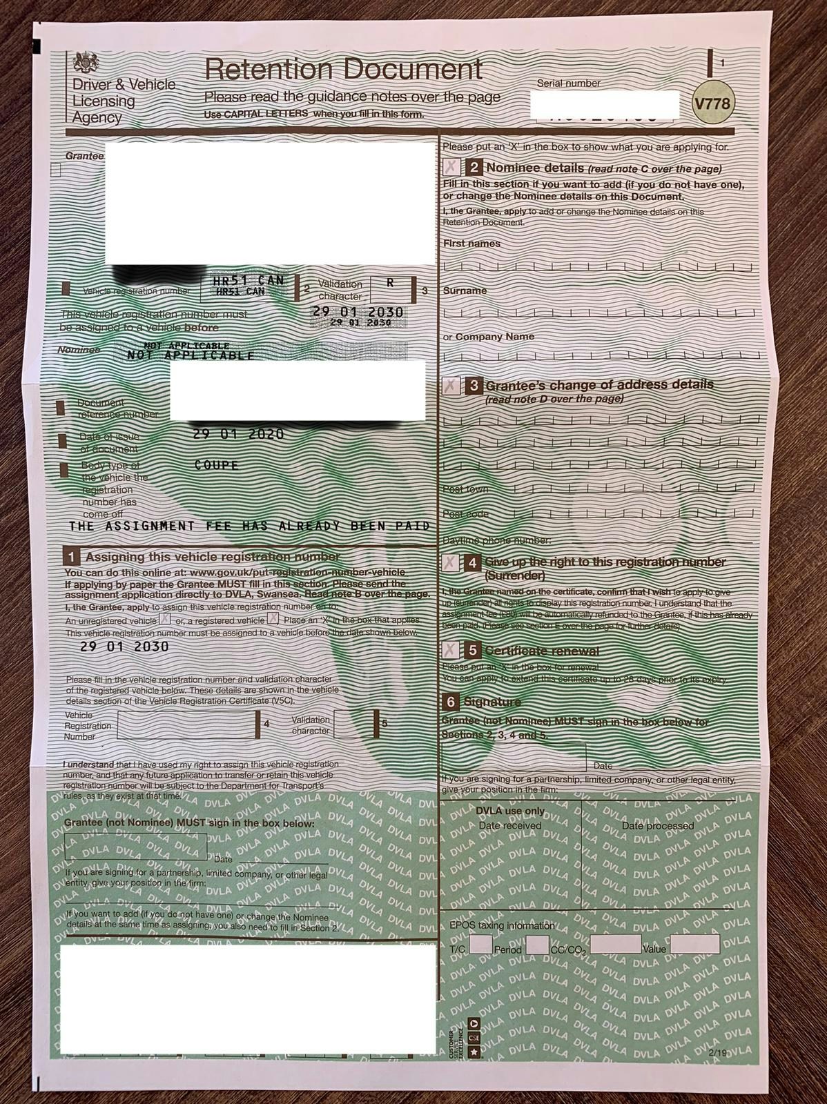 'HR51 CAN' - NUMBER PLATE for sale by auction in , United Kingdom