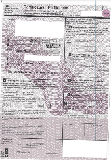 '102 E' - NUMBER PLATE for sale by auction in , United Kingdom