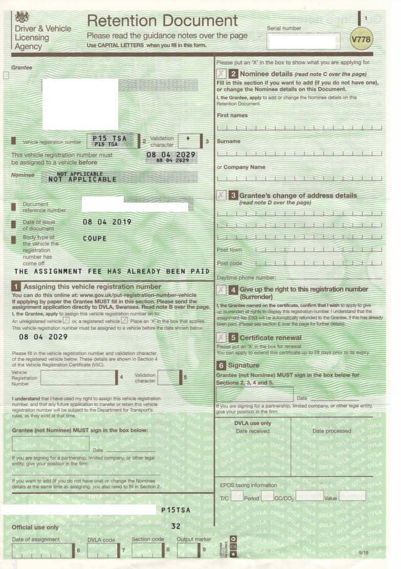 'P15 TSA' - NUMBER PLATE for sale by auction in , United Kingdom