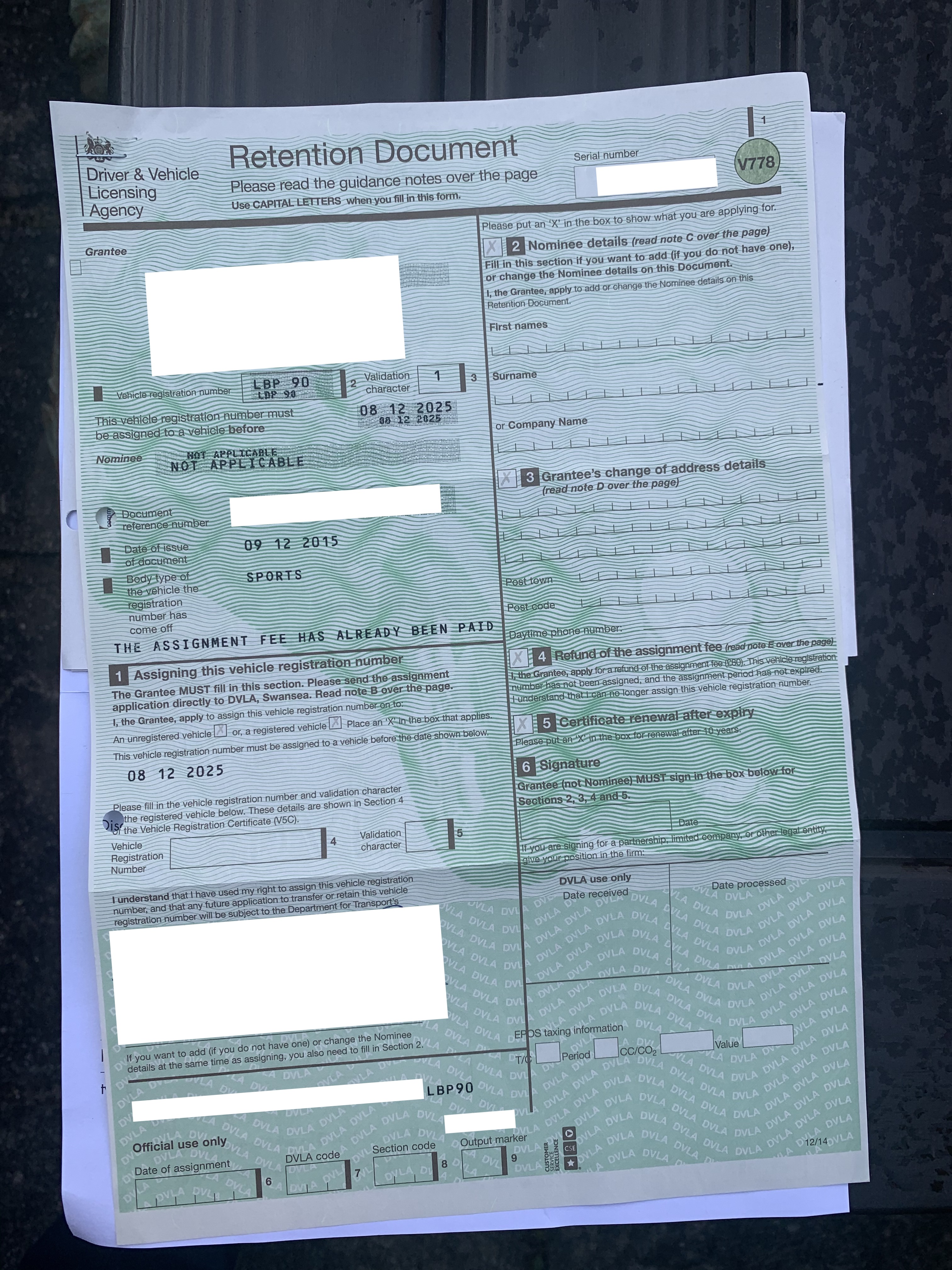 'LBP 90' - NUMBER PLATE for sale by auction in , United Kingdom