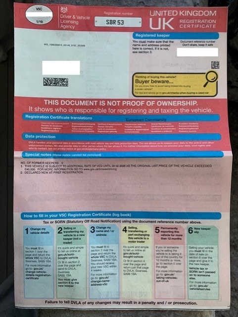 'SBR 53' - NUMBER PLATE for sale by auction in , United Kingdom