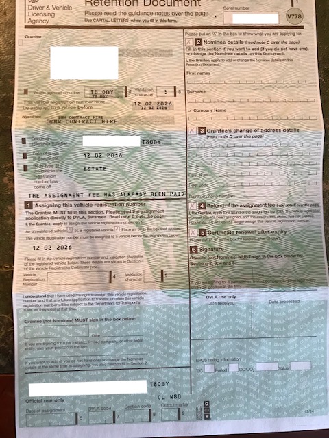 'T8 OBY' - NUMBER PLATE for sale by auction in , United Kingdom