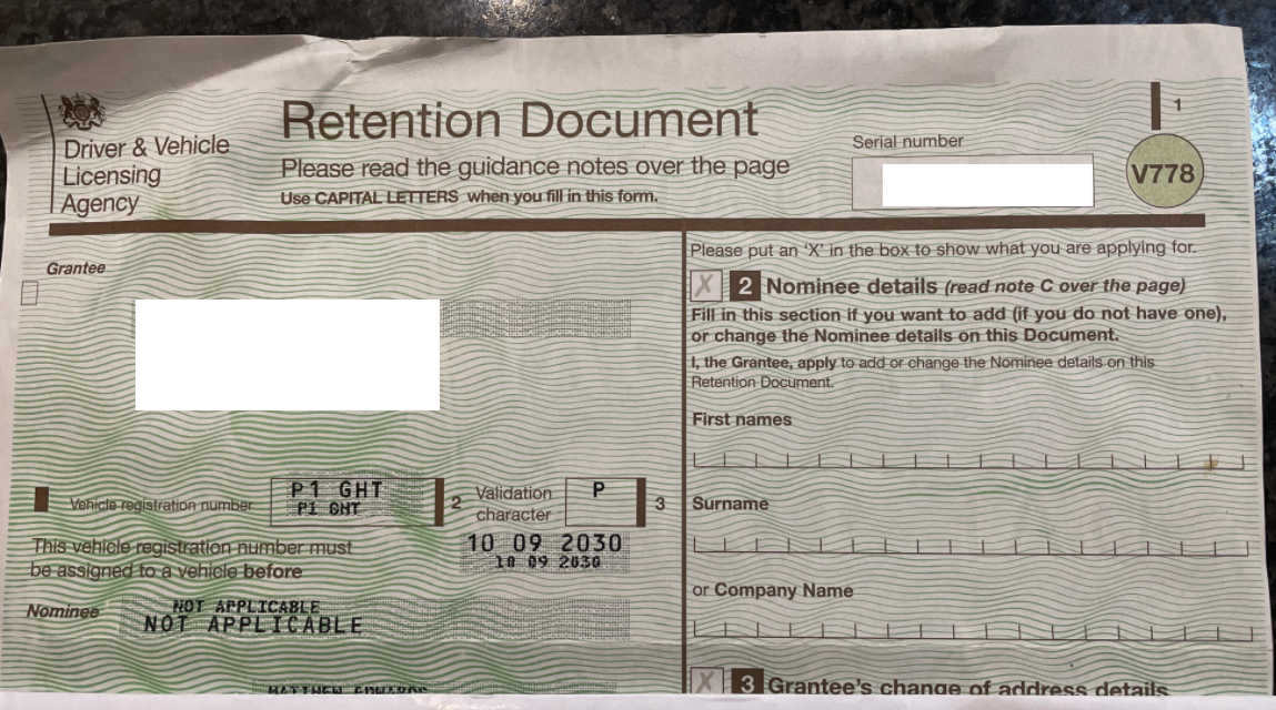 'P1 GHT' - NUMBER PLATE for sale by auction in , United Kingdom