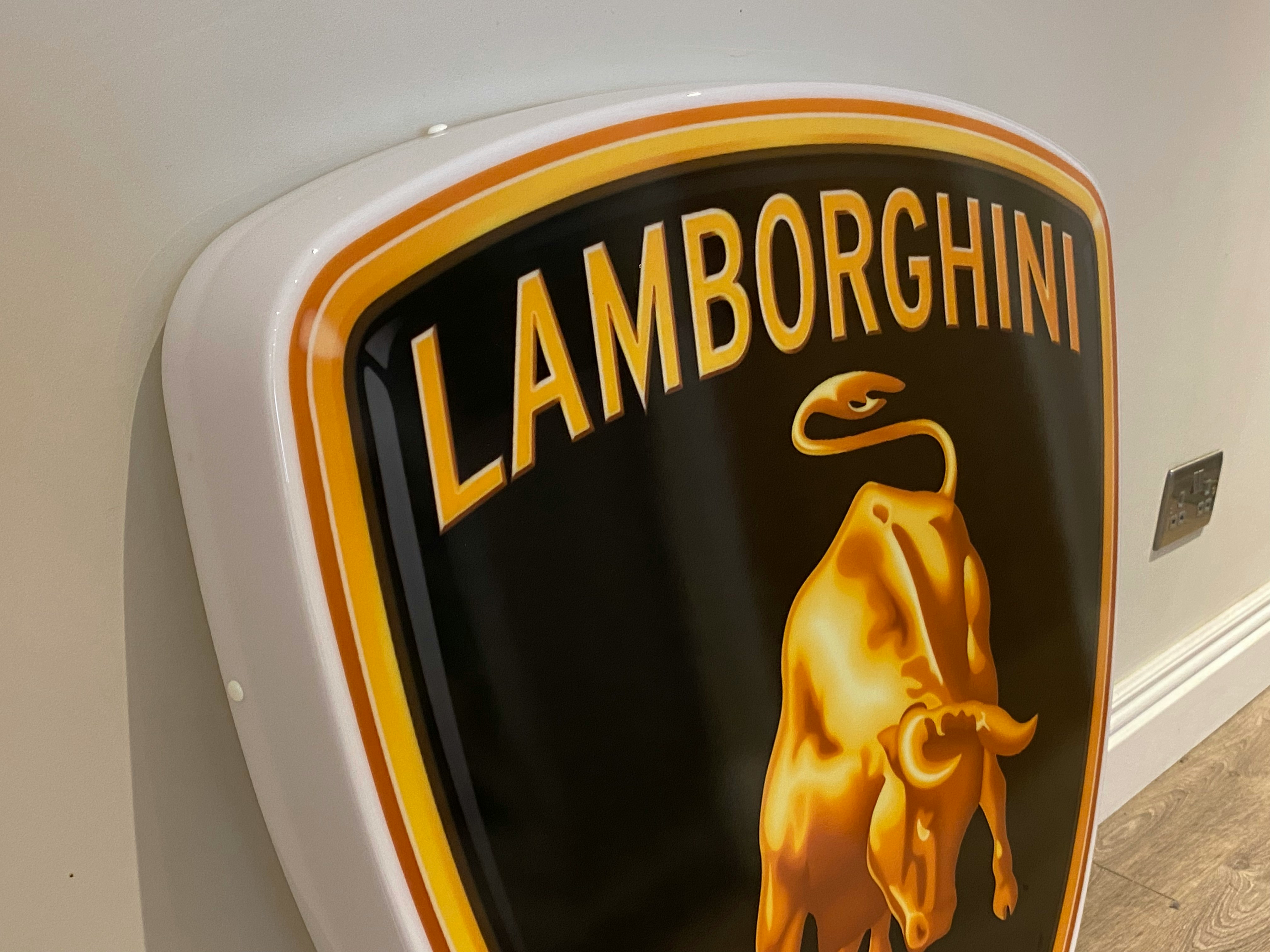 LAMBORGHINI LOGO ILLUMINATED SIGN for sale by auction in West Midlands ...