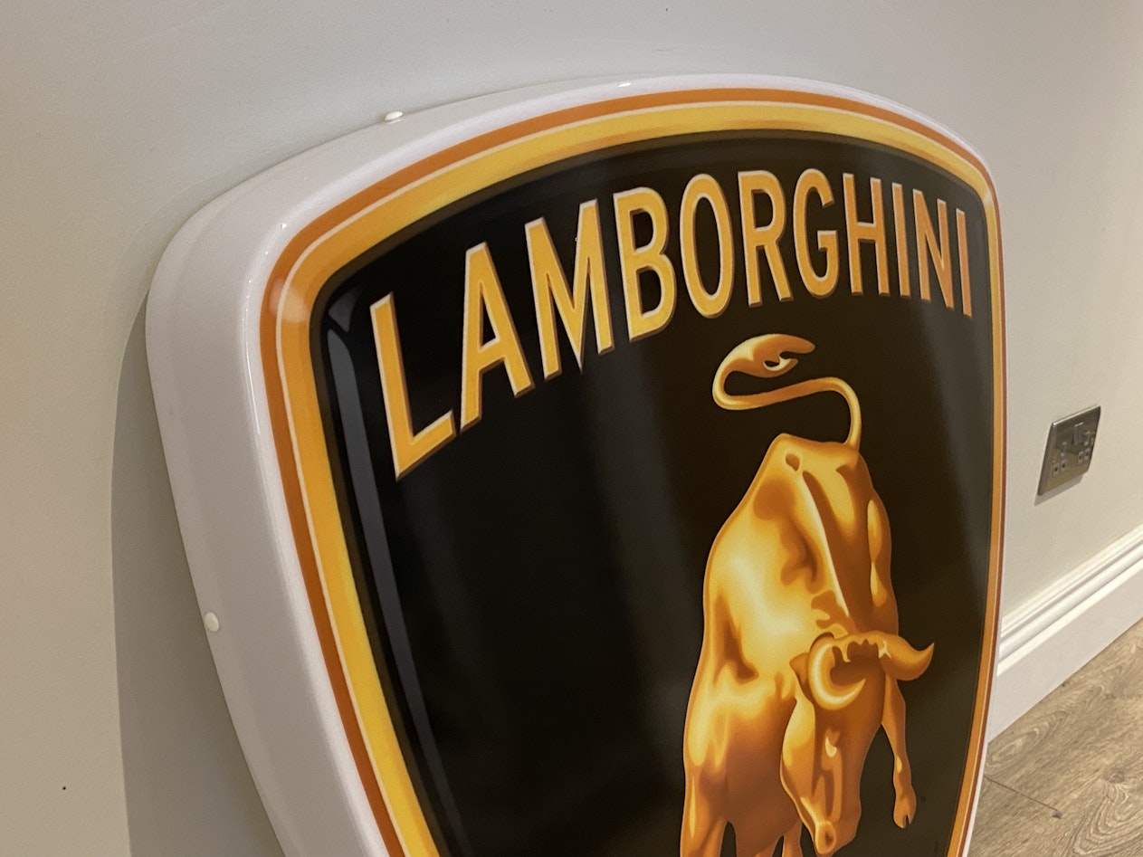 LAMBORGHINI LOGO ILLUMINATED SIGN for sale by auction in West Midlands ...