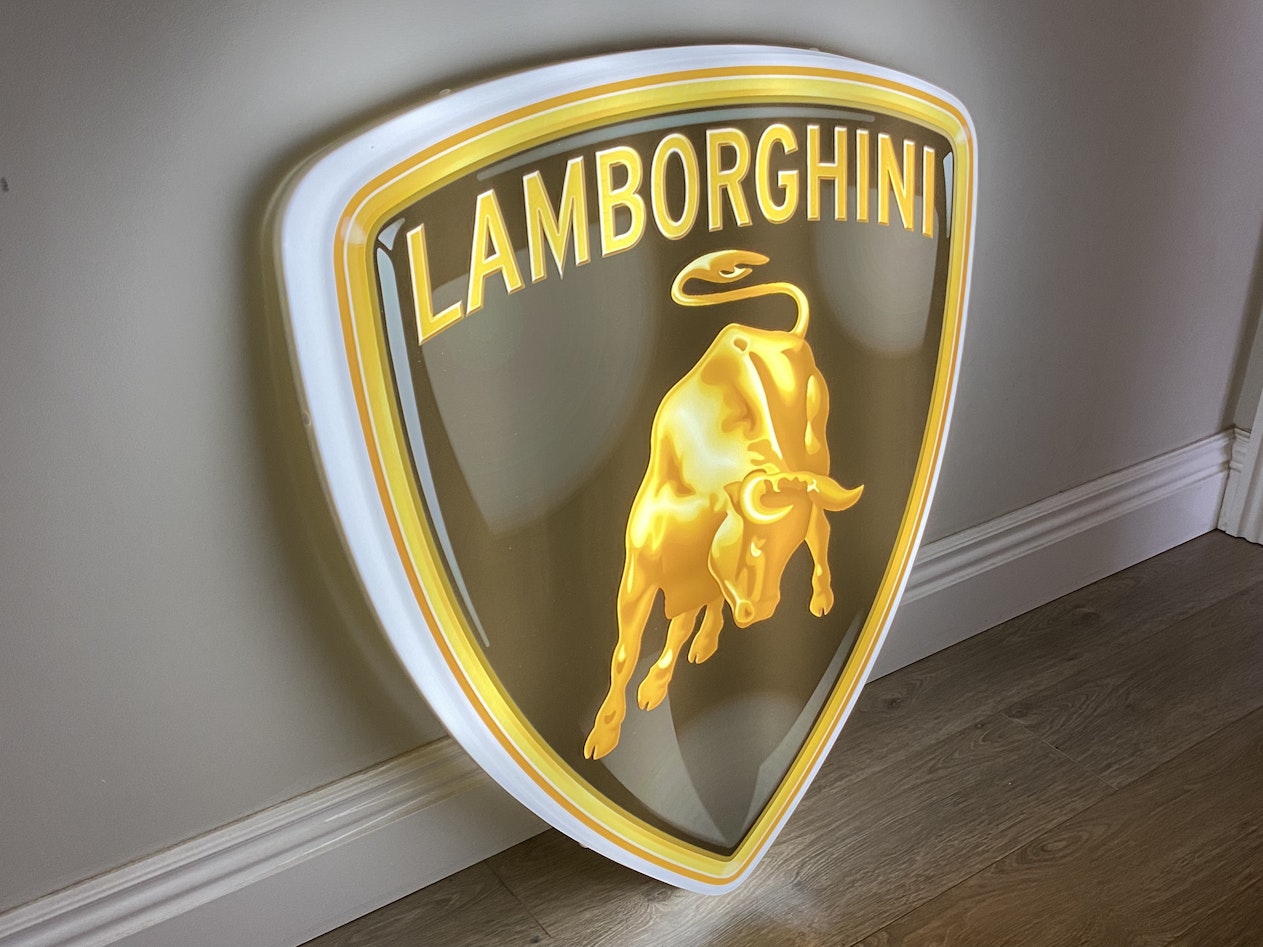 LAMBORGHINI LOGO ILLUMINATED SIGN for sale by auction in West Midlands ...