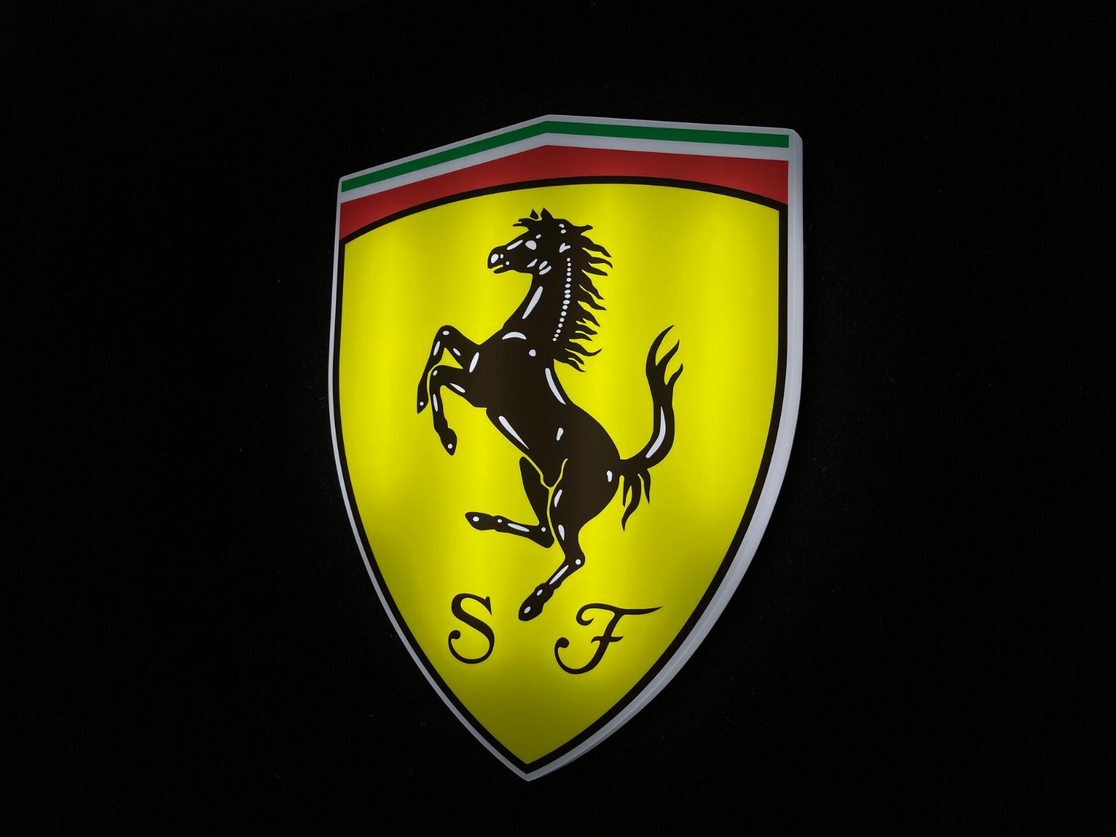 FERRARI SHIELD ILLUMINATED SIGN for sale by auction in Durham, United ...