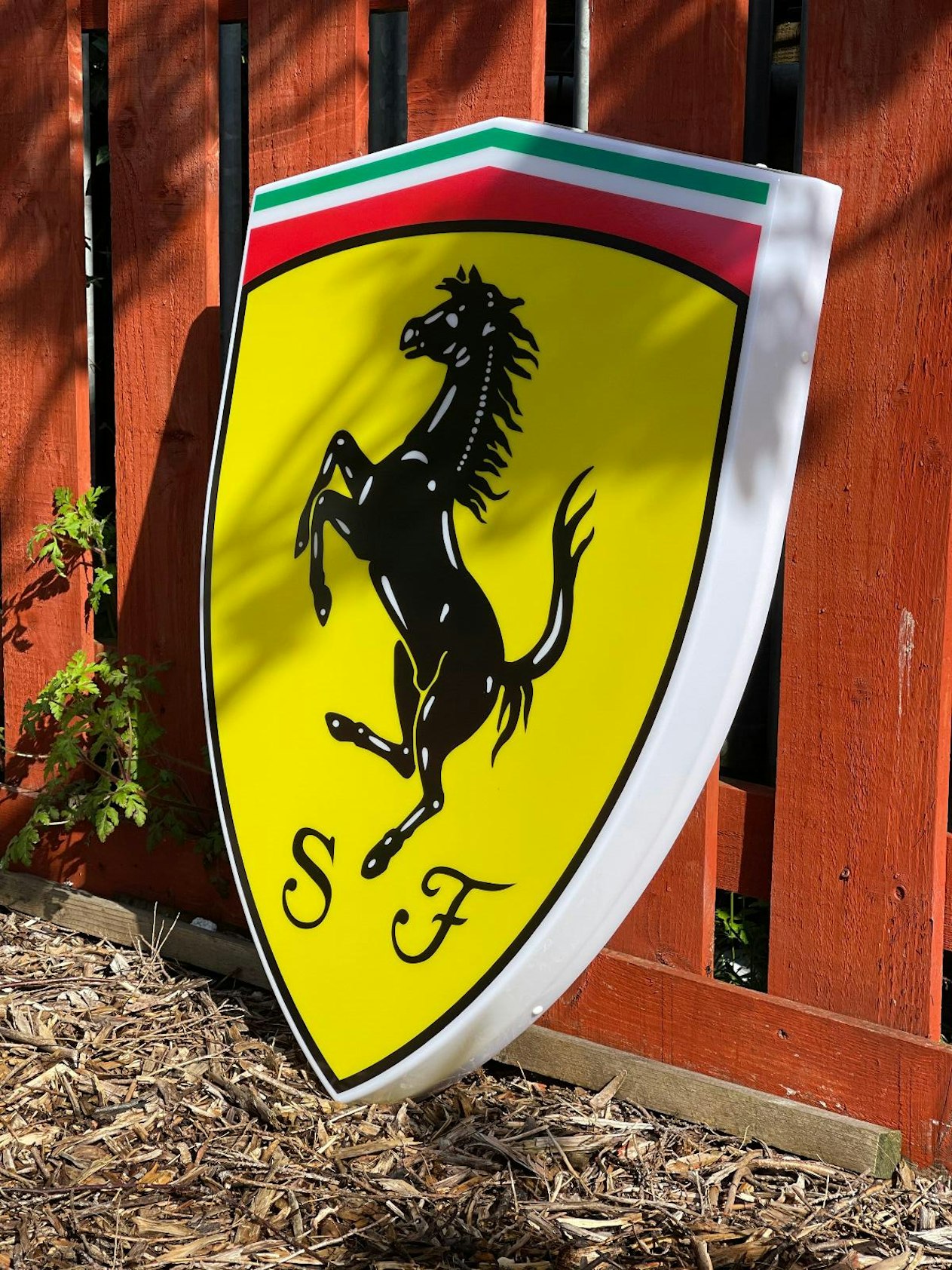 FERRARI SHIELD ILLUMINATED SIGN for sale by auction in Durham, United ...