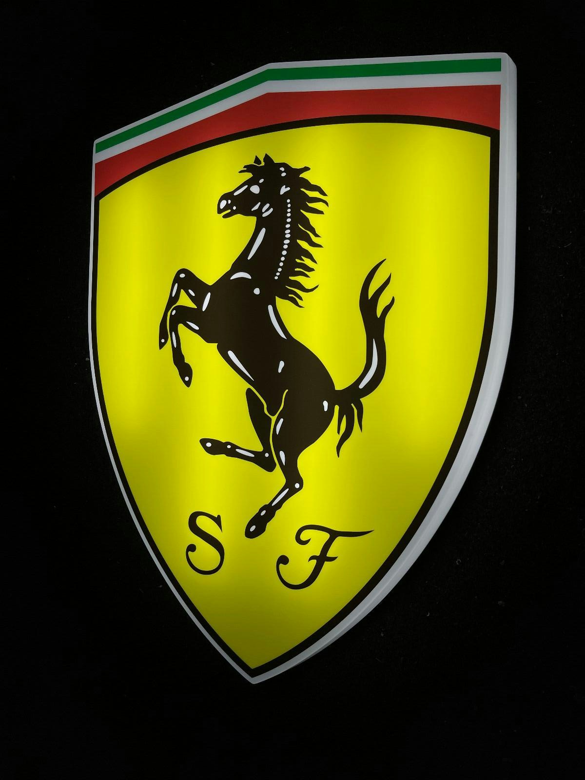 FERRARI SHIELD ILLUMINATED SIGN for sale by auction in Durham, United ...