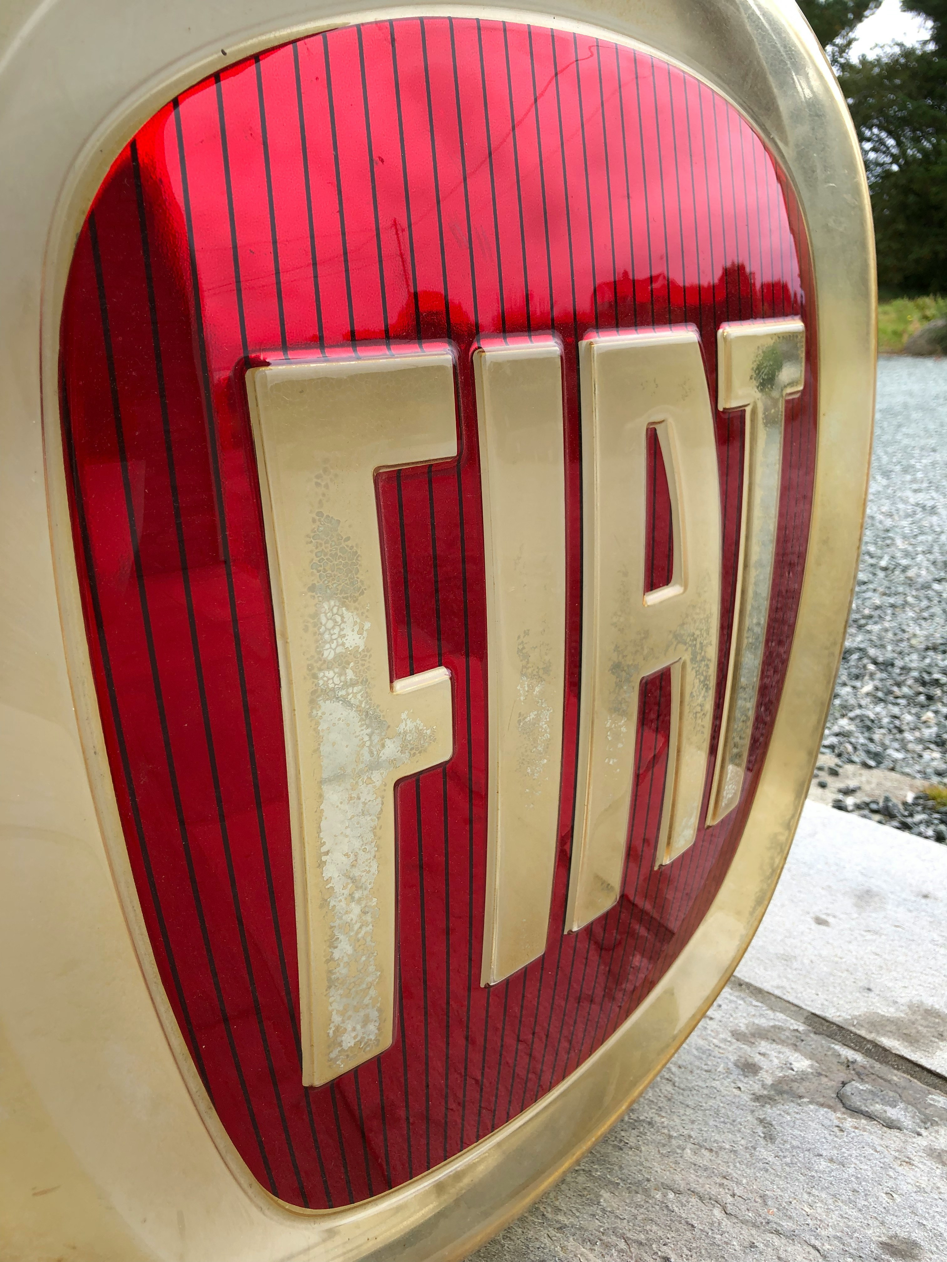 FIAT ILLUMINATED SIGN for sale by auction in Stavanger, Norway