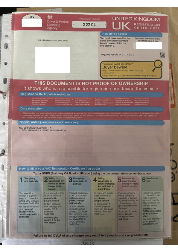 '222 GL' - NUMBER PLATE for sale in , United Kingdom