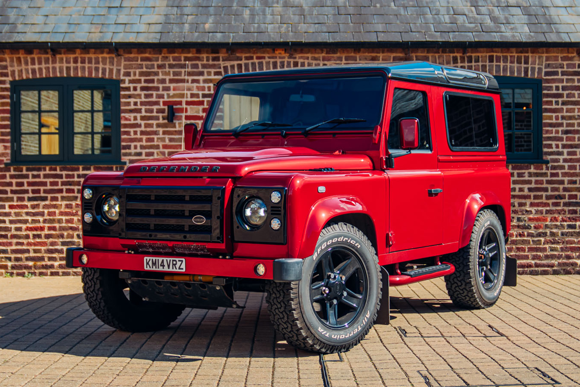 Red Land Rover Defender