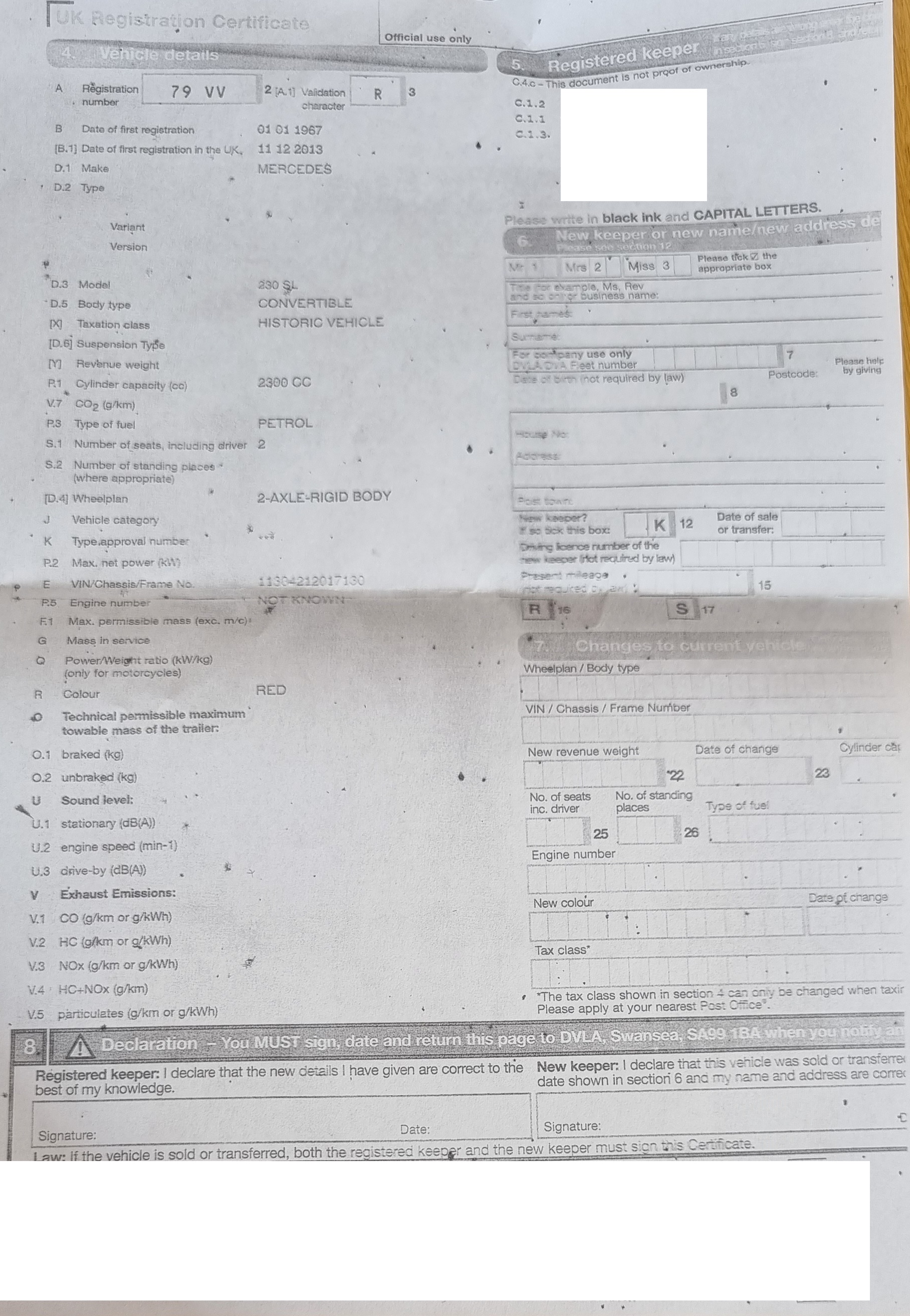 '79 VV' - NUMBER PLATE for sale in , United Kingdom