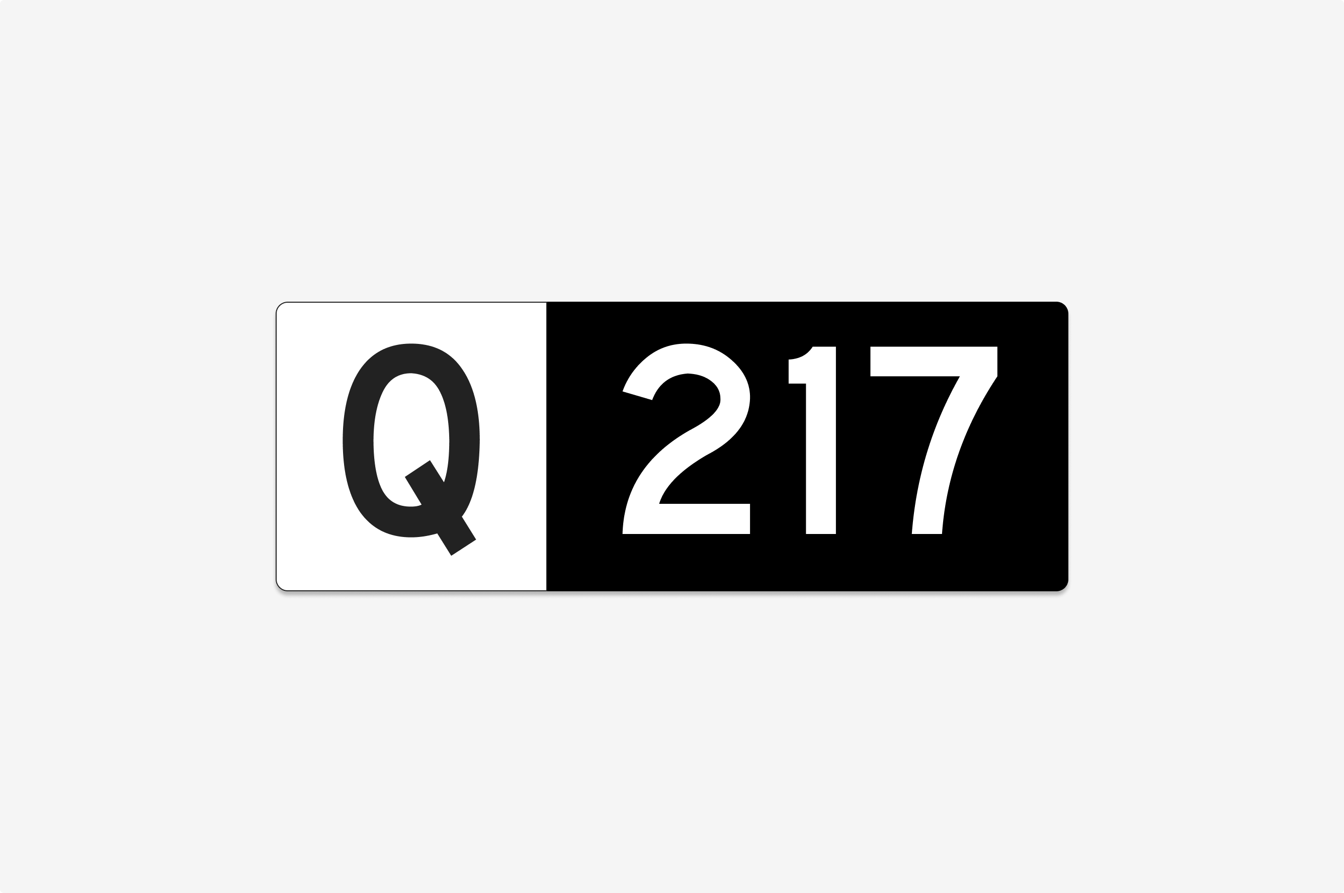 'Q217' - QUEENSLAND HERITAGE NUMBER PLATE for sale in QLD, Australia