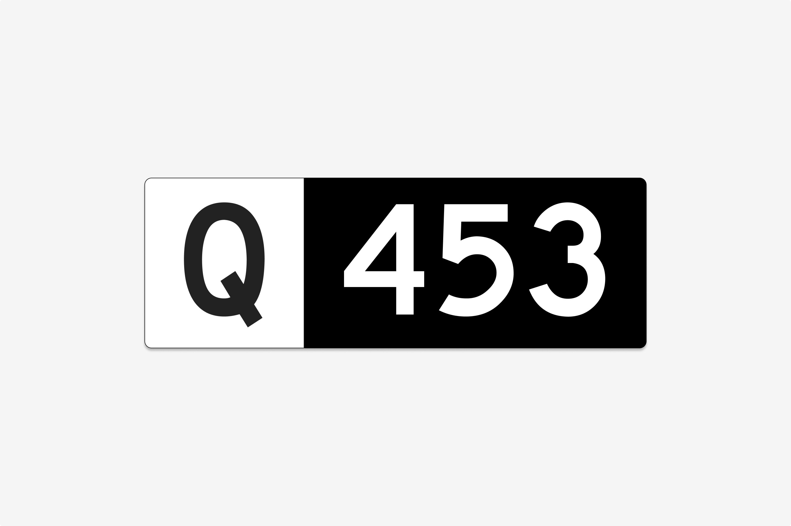 'Q453' - QUEENSLAND HERITAGE NUMBER PLATE for sale by auction in QLD, Australia