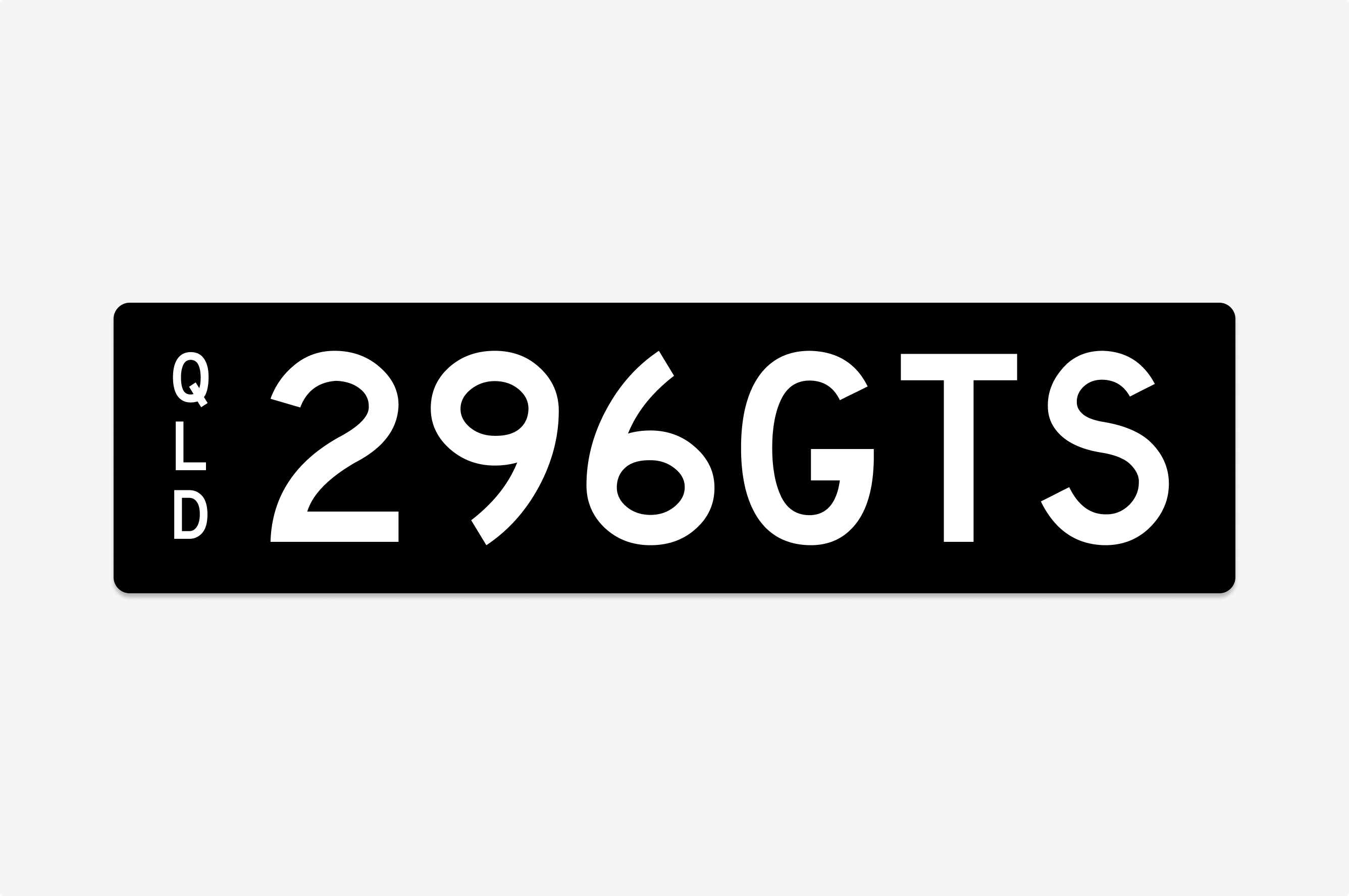 '296GTS' - QUEENSLAND NUMBER PLATE for sale by auction in QLD, Australia
