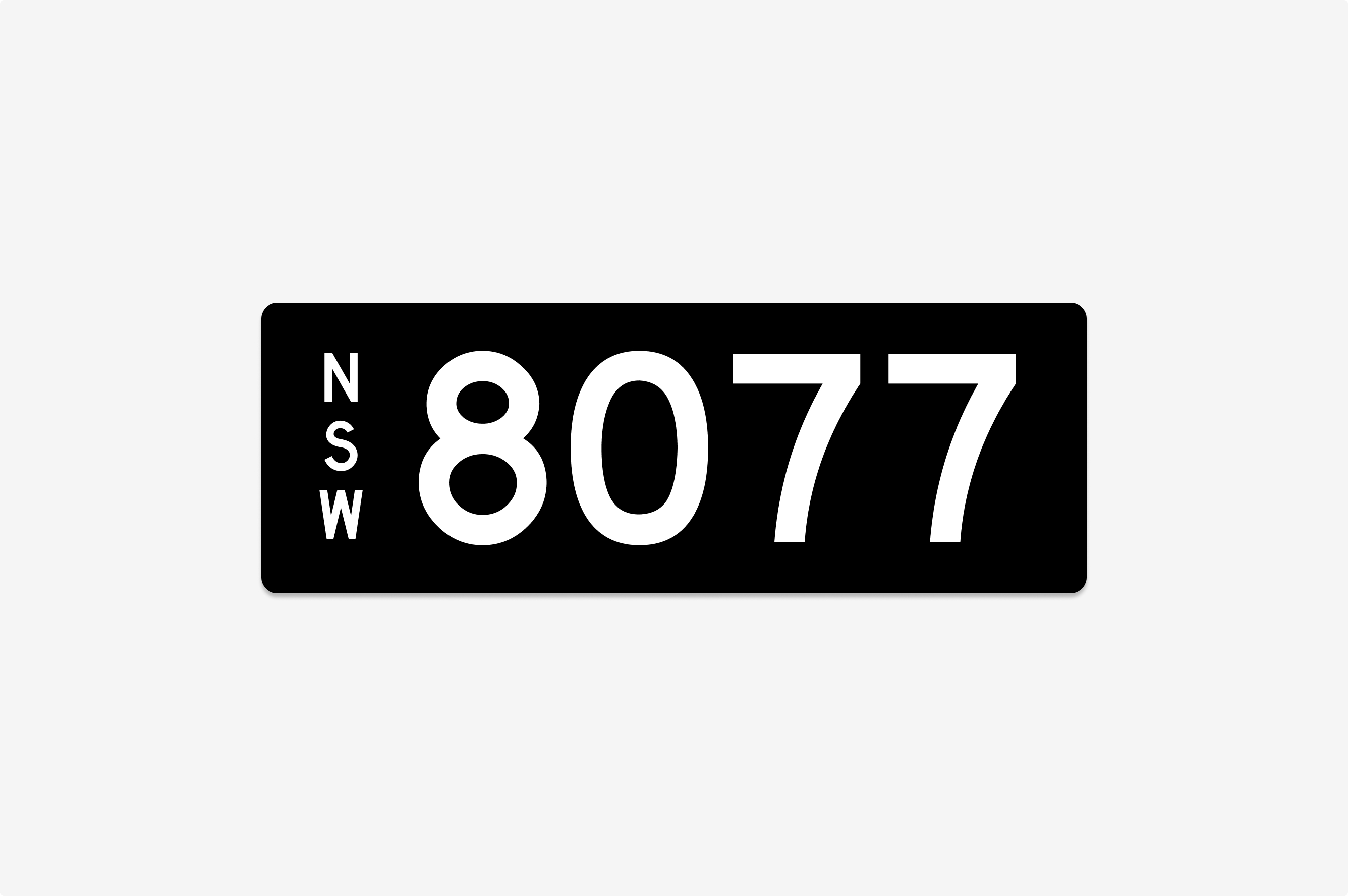 '8077' - NEW SOUTH WALES HERITAGE NUMBER PLATE for sale by auction in ...