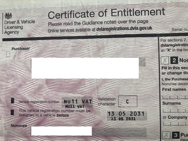 'NU11 VAT' - NUMBER PLATE for sale by auction in , United Kingdom