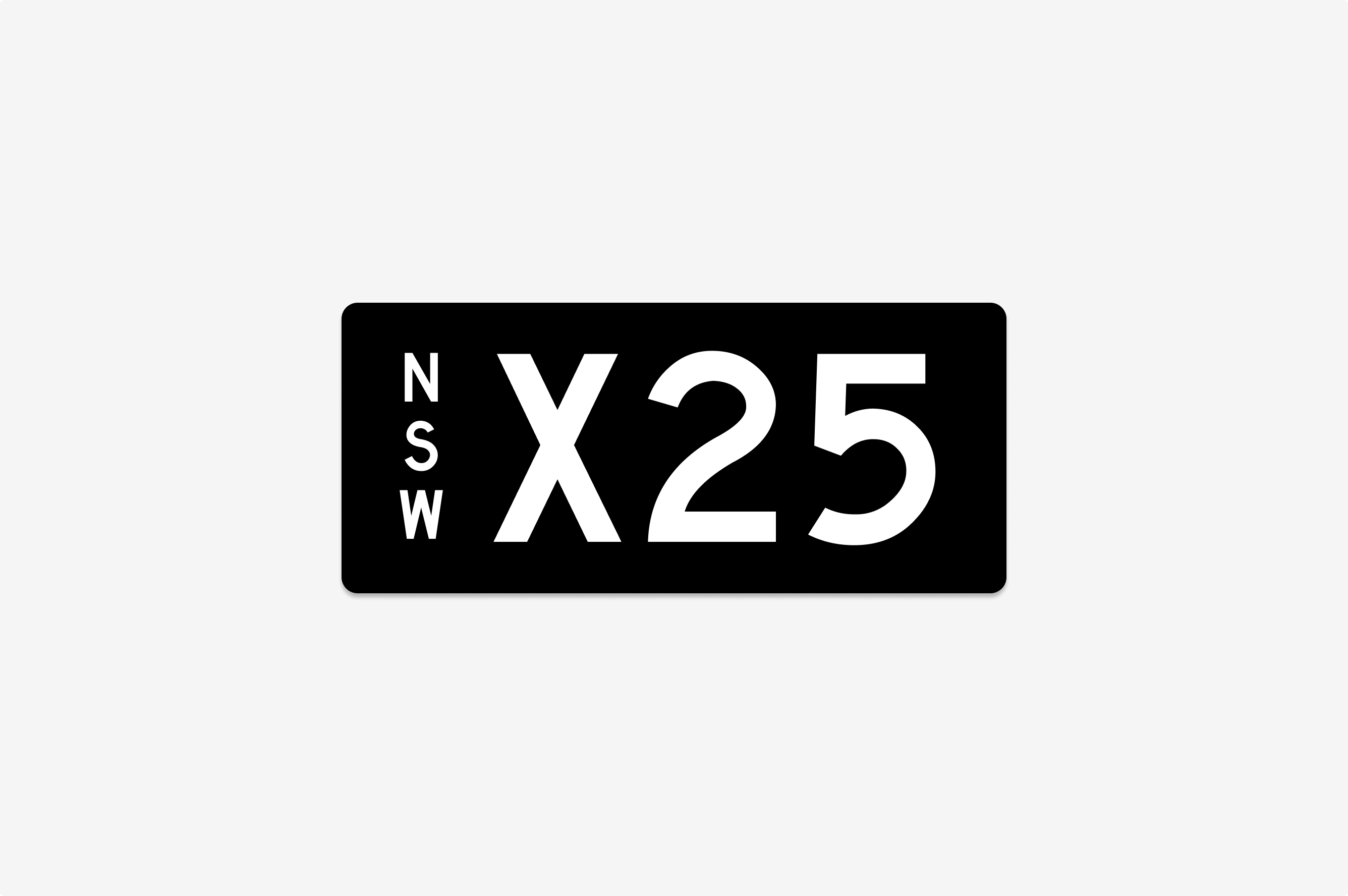 'X25' - NEW SOUTH WALES NUMBER PLATE for sale by auction in NSW, Australia