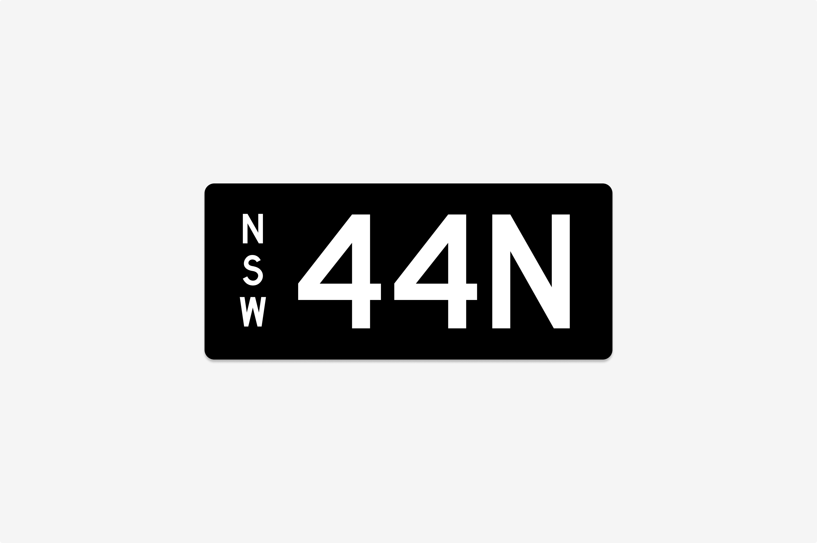 '44N' - NEW SOUTH WALES NUMBER PLATE for sale by auction in NSW, Australia