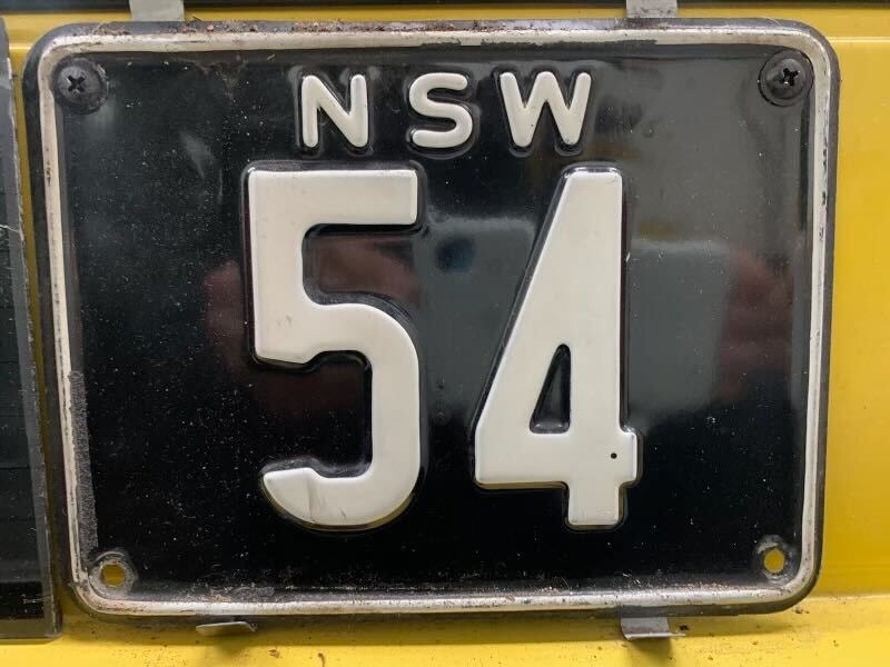 '54' - New South Wales Heritage Number Plate for sale by auction in NSW ...