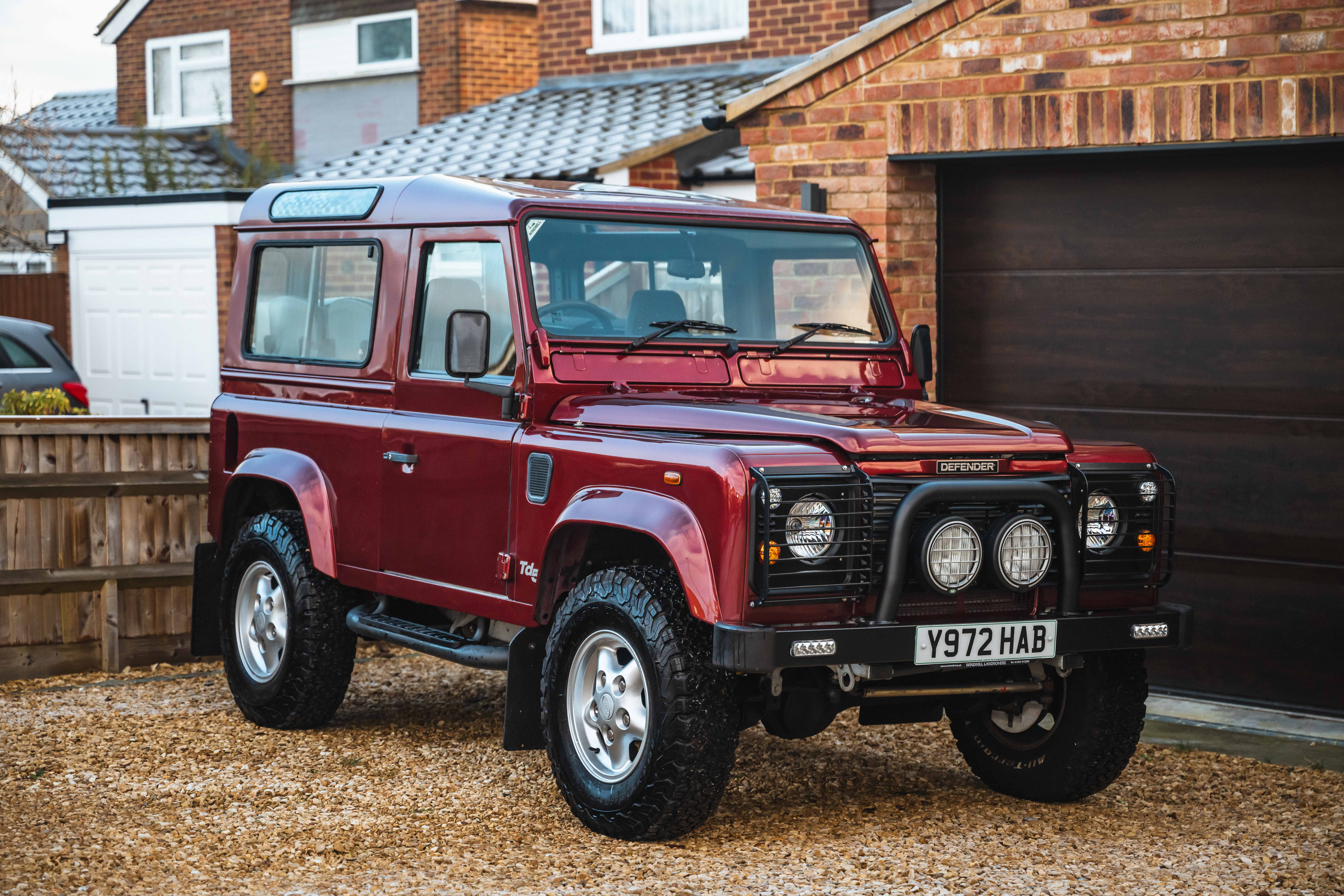 Red Land Rover Defender