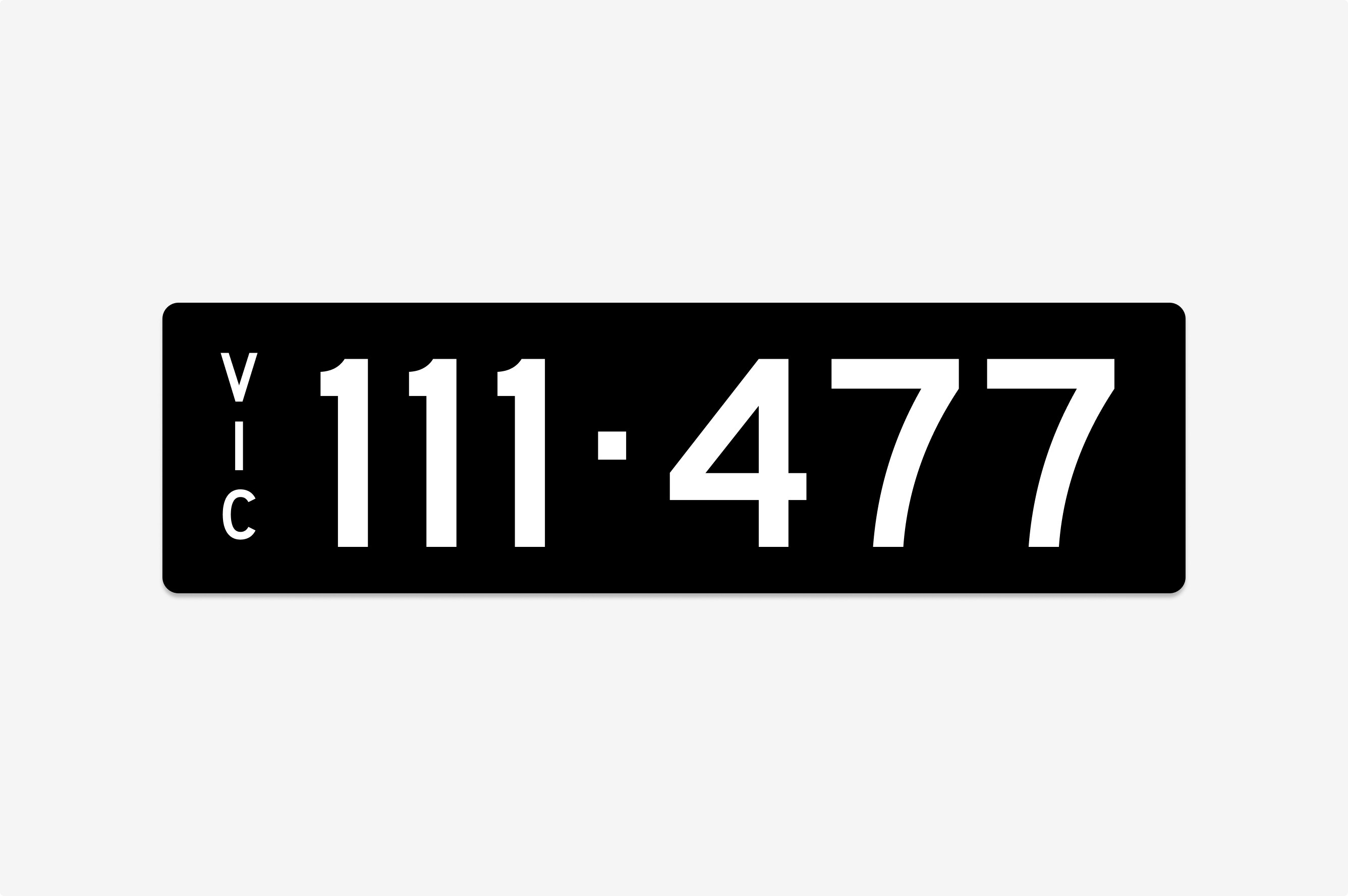'111-477' - Victoria Heritage Number Plate for sale in VIC, Australia
