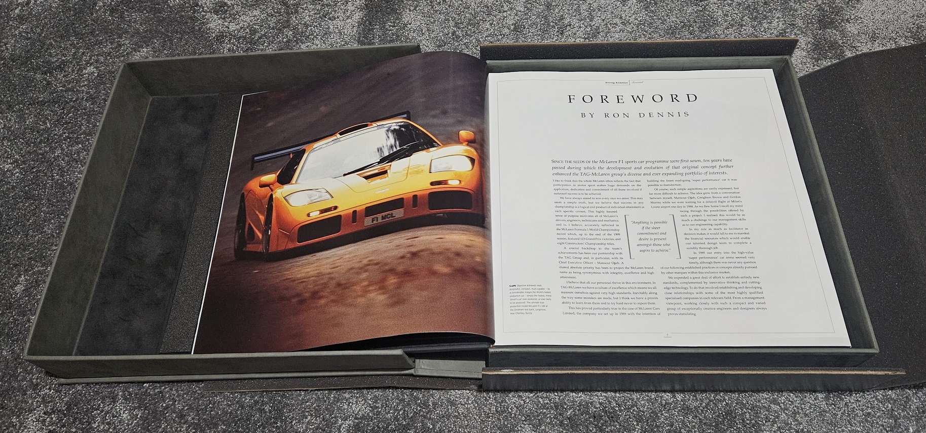 Driving Ambition McLaren F1 Book ‘Deluxe Edition’ for sale by auction ...