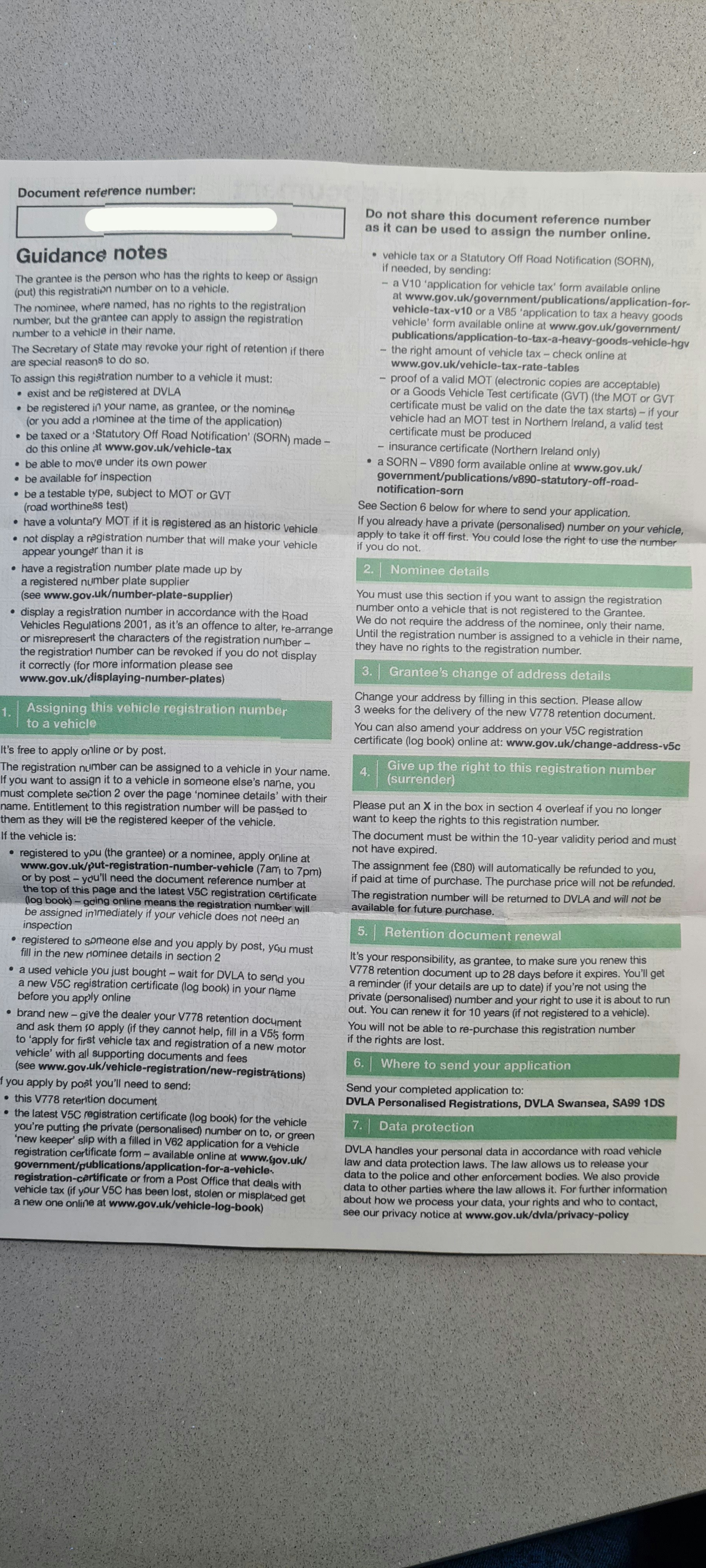 '777 EUX' - Number Plate for sale by auction in , United Kingdom