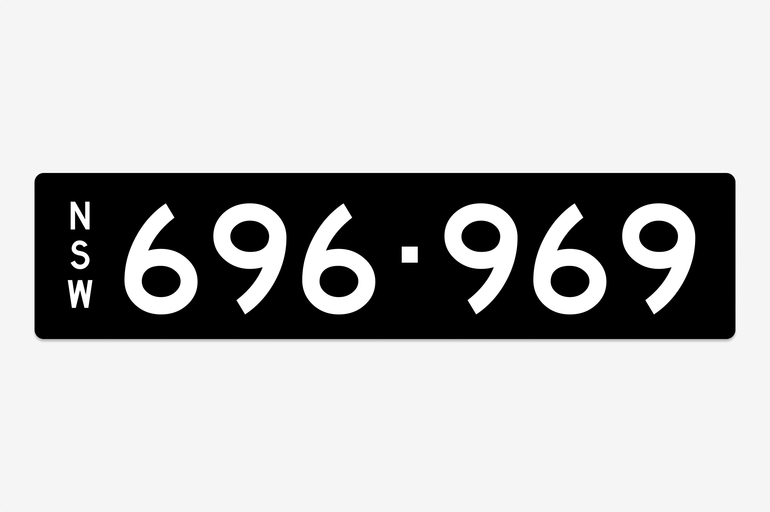 '696-969' New South Wales Heritage Number Plate for sale by auction in ...