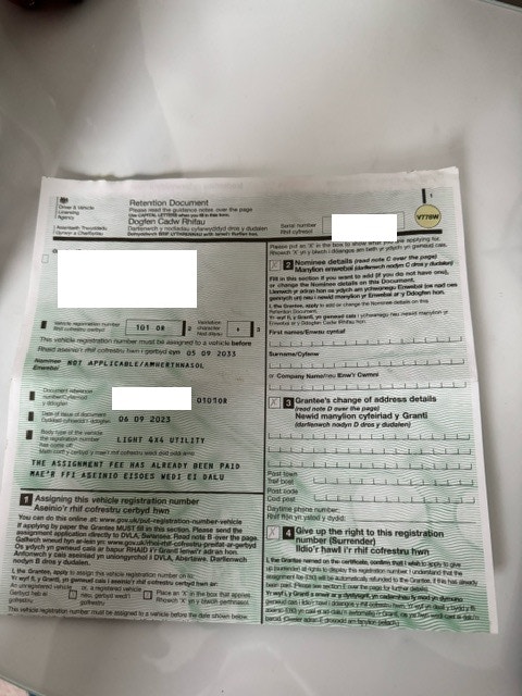 101 OR - Number Plate for sale by auction in , United Kingdom