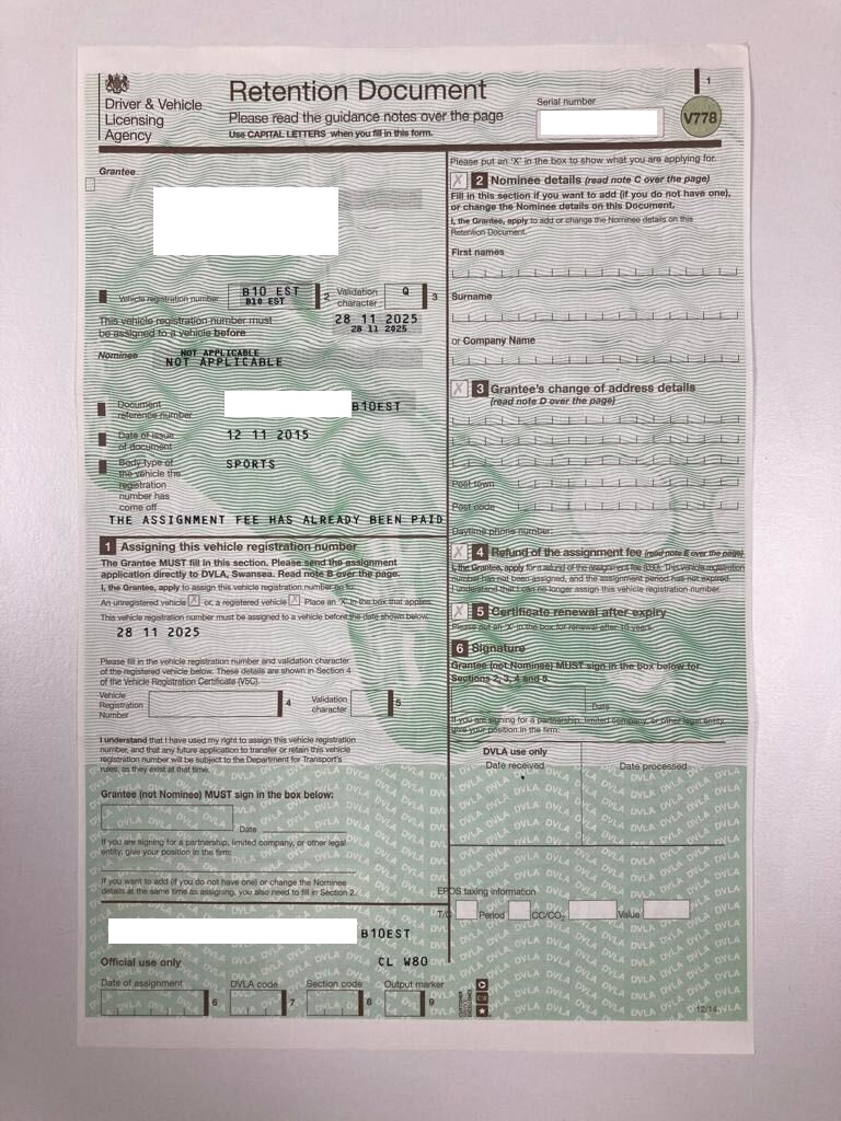 'B10 EST' - Number Plate for sale by auction in , United Kingdom