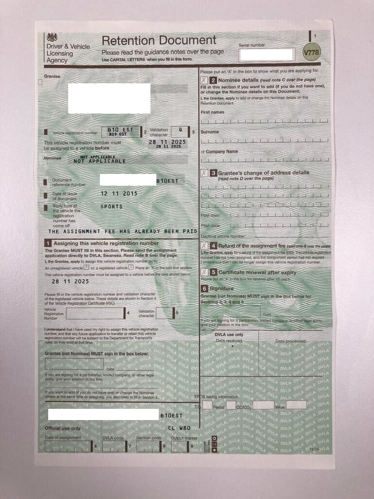 'B10 EST' - Number Plate for sale by auction in , United Kingdom