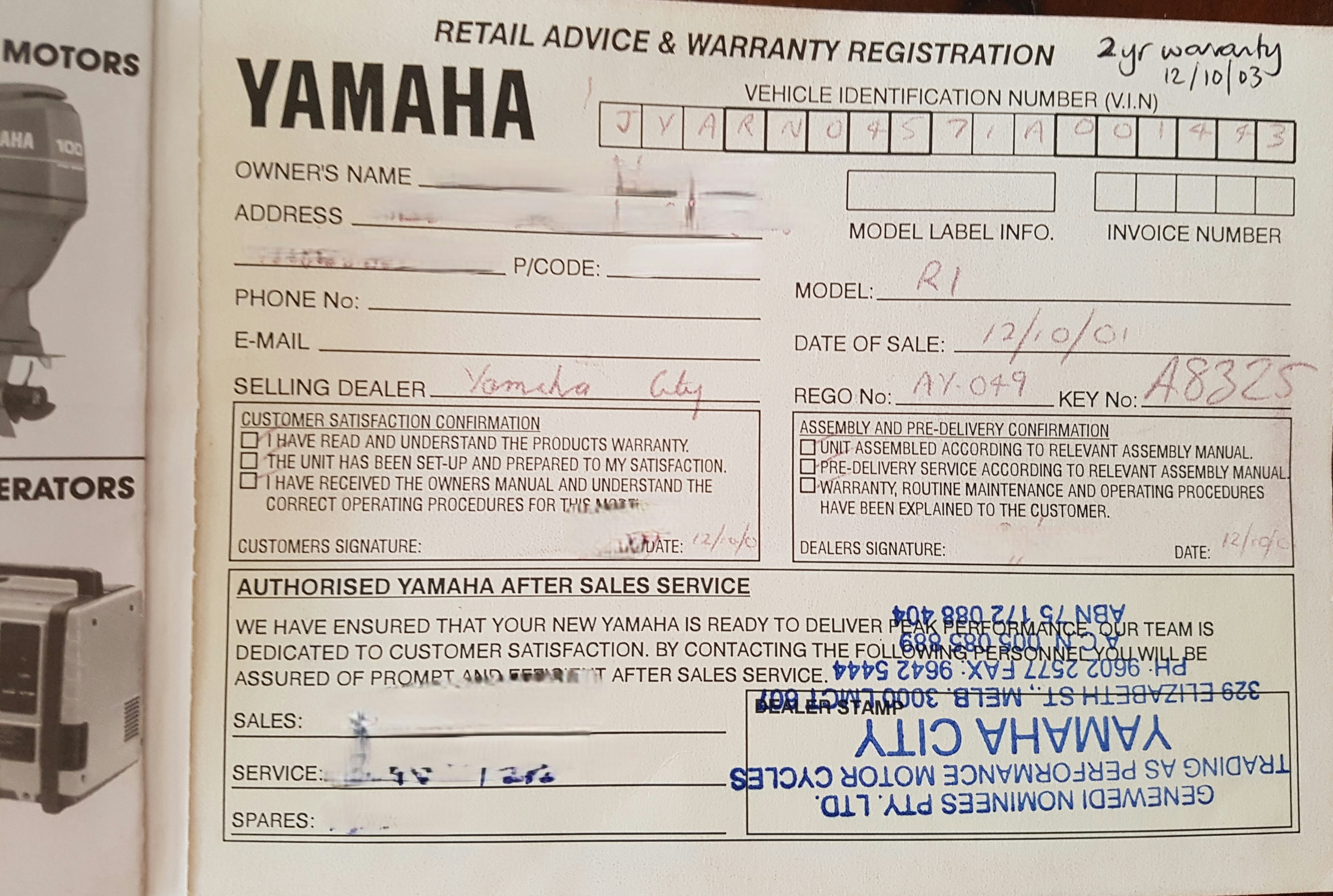 2001 Yamaha YZF-R1 - 15,499 Km for sale by classified listing privately ...