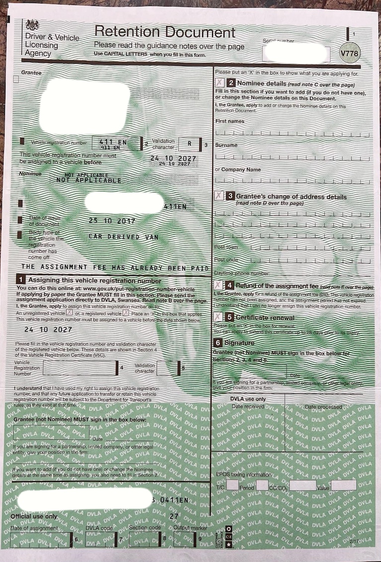 '411 EN' - Number Plate for sale by auction in , United Kingdom