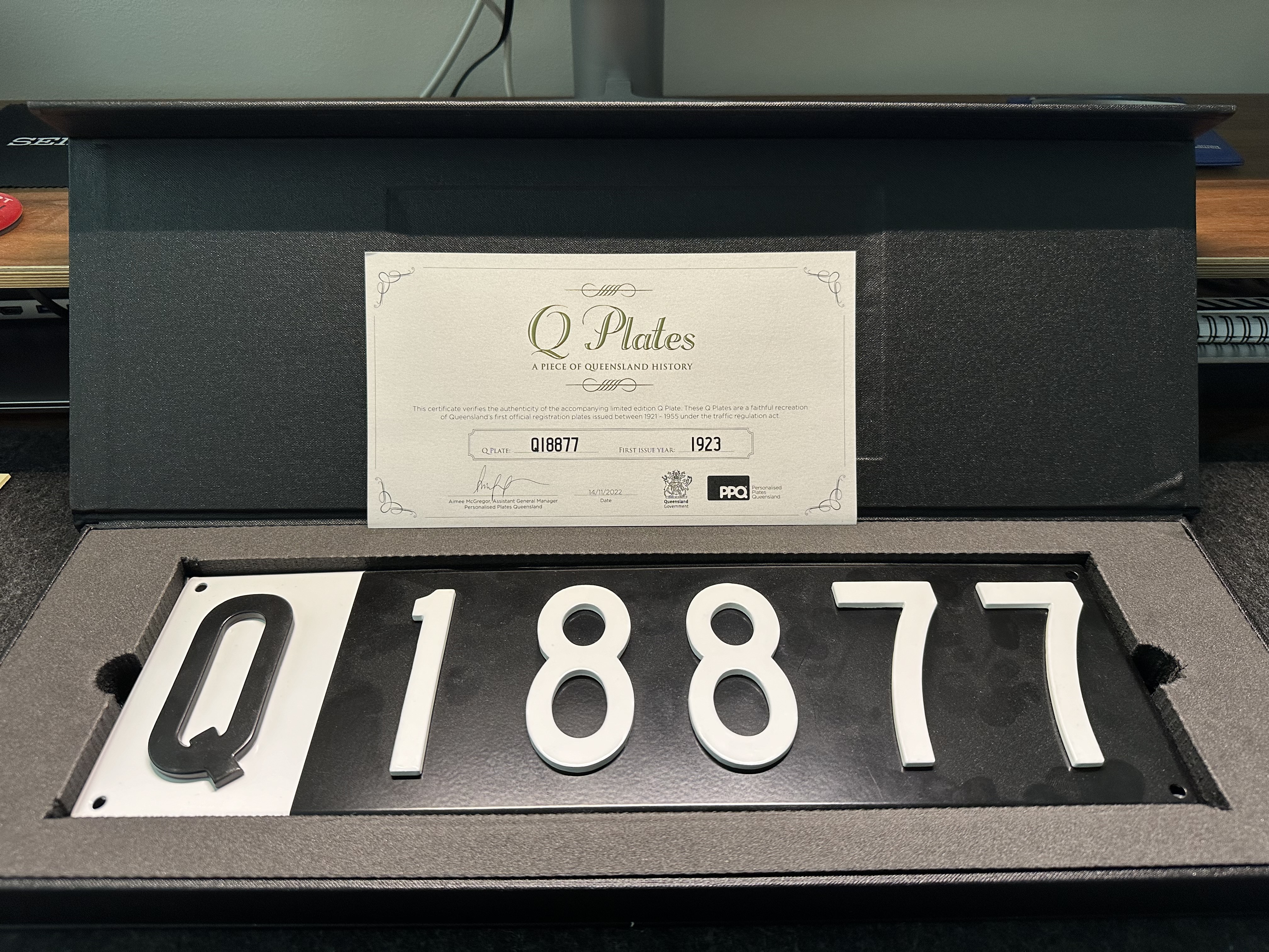 'Q18877' - Queensland Heritage Number Plate for sale by auction in QLD ...