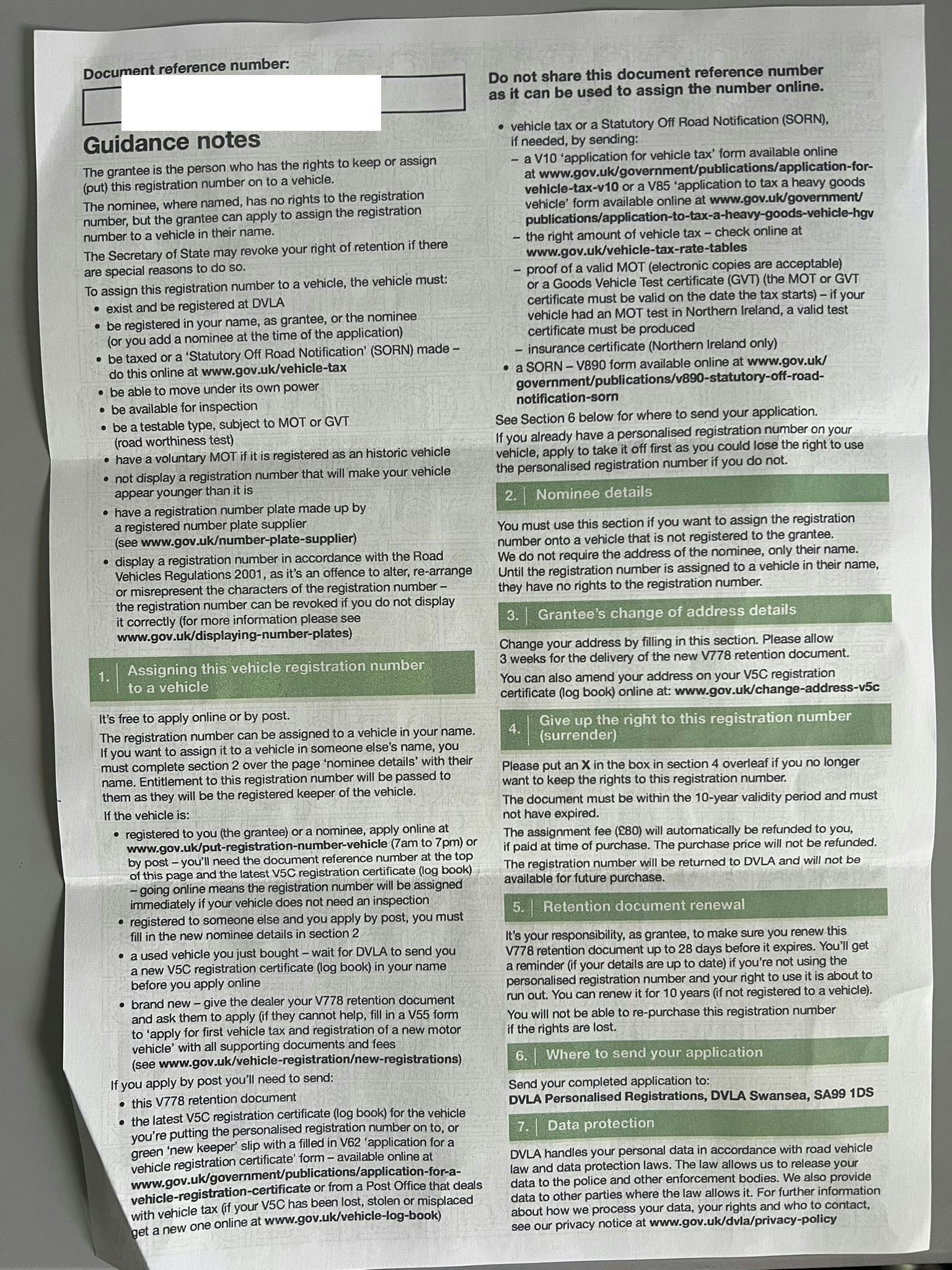 '1 UN' - Number Plate for sale by auction in , United Kingdom