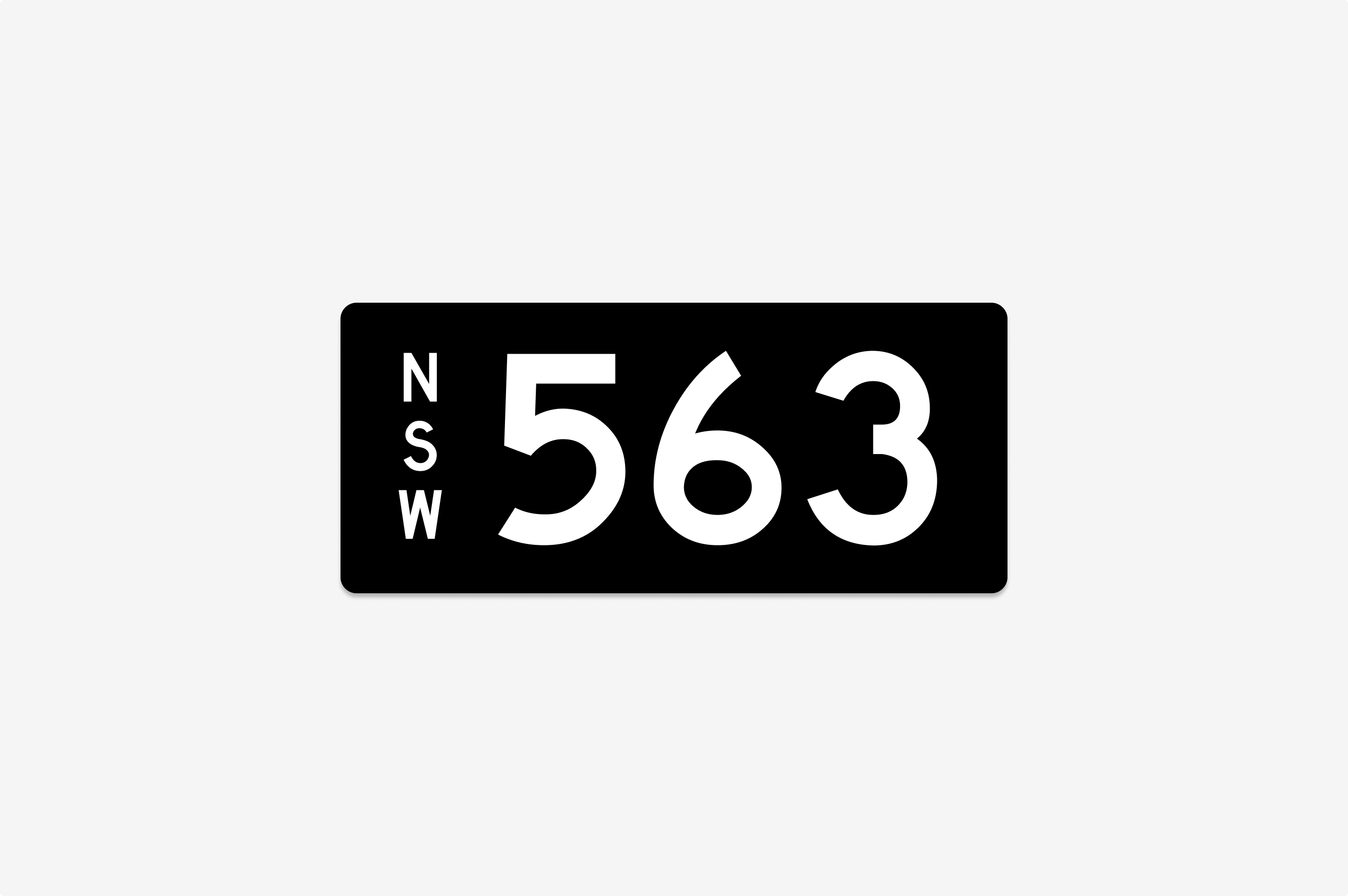 '563' - New South Wales Heritage Number Plate for sale by auction in ...