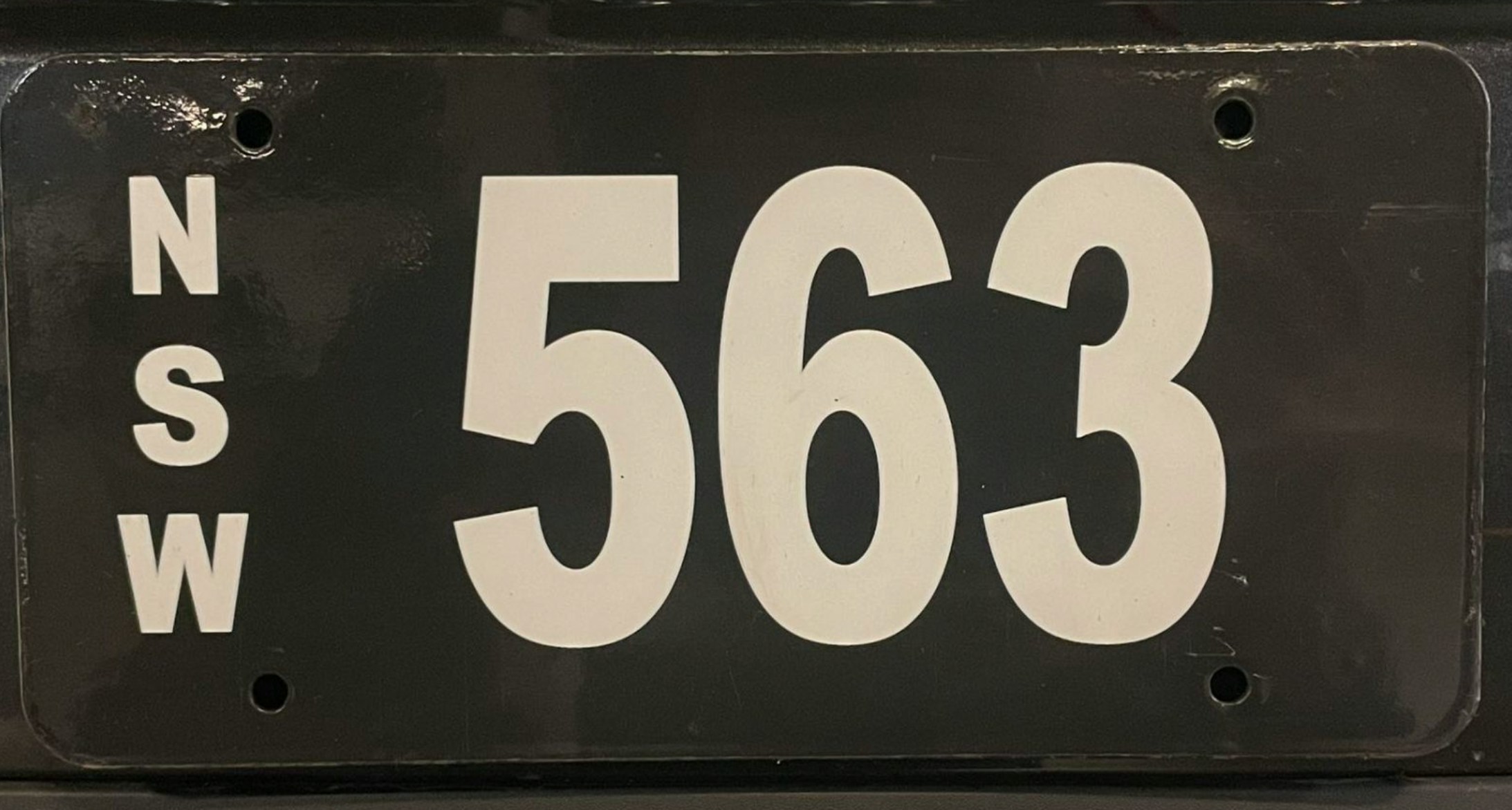 '563' - New South Wales Heritage Number Plate for sale by auction in ...