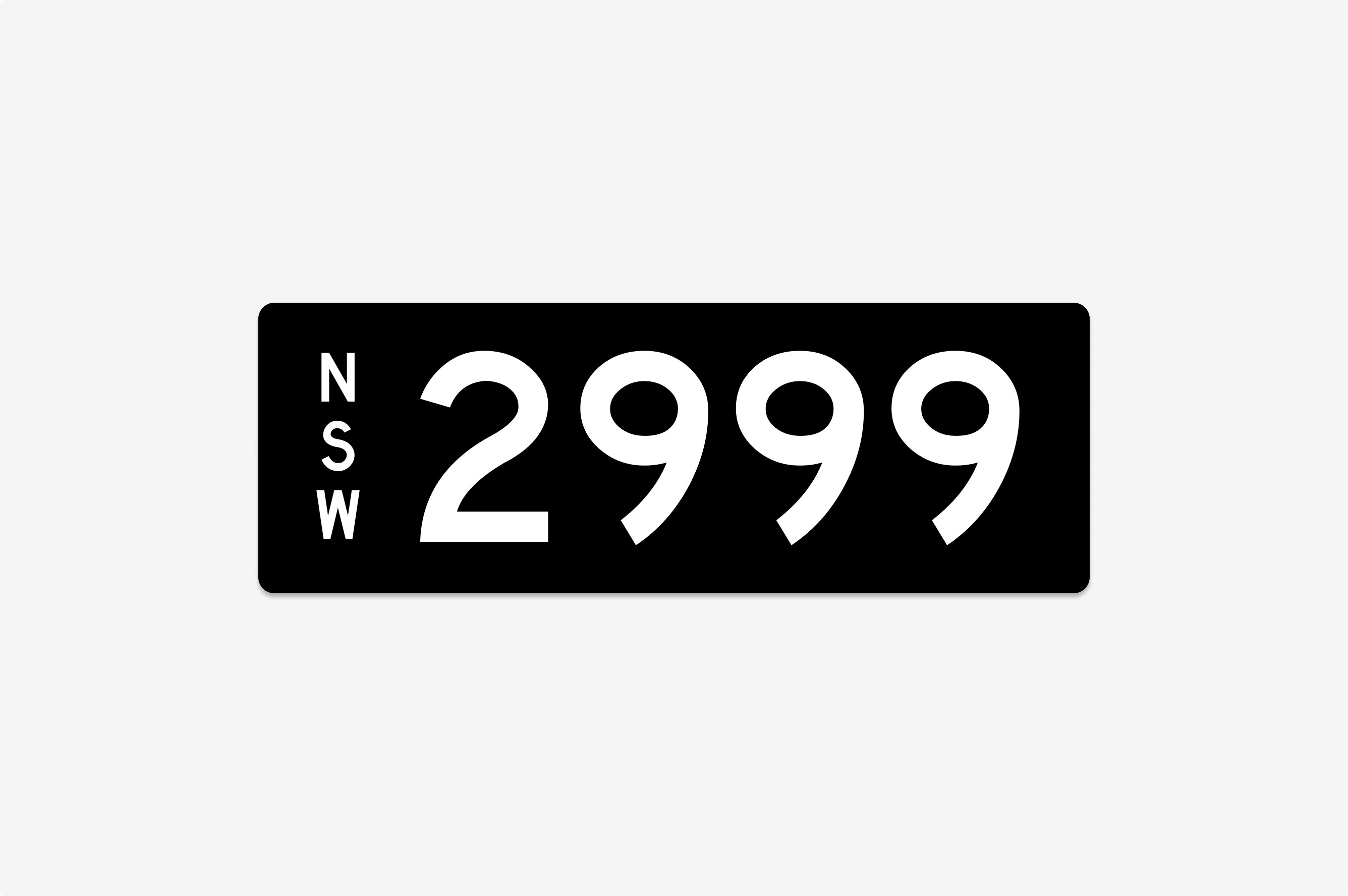 '2999' New South Wales Heritage Number Plate for sale by auction in NSW ...