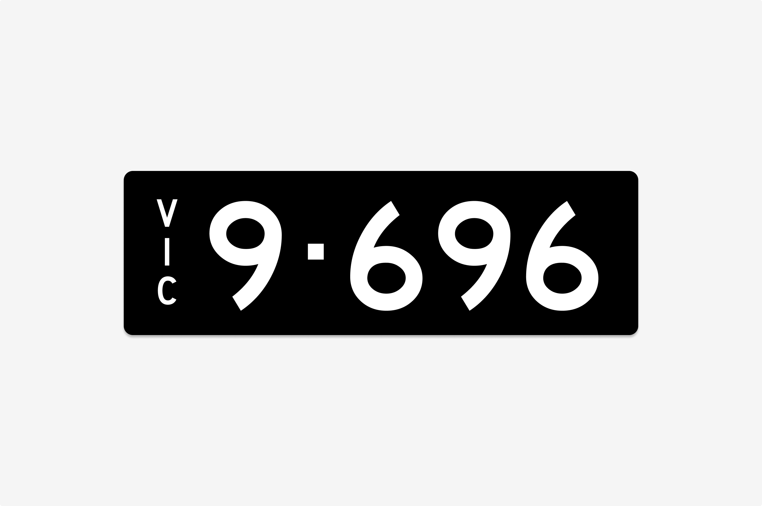 '9·696' - Victoria Heritage Number Plate for sale by auction in VIC ...