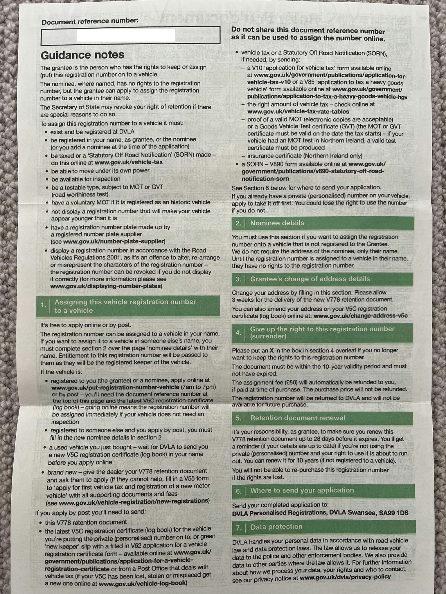 'R1 NSE' - Number Plate for sale by auction in , United Kingdom