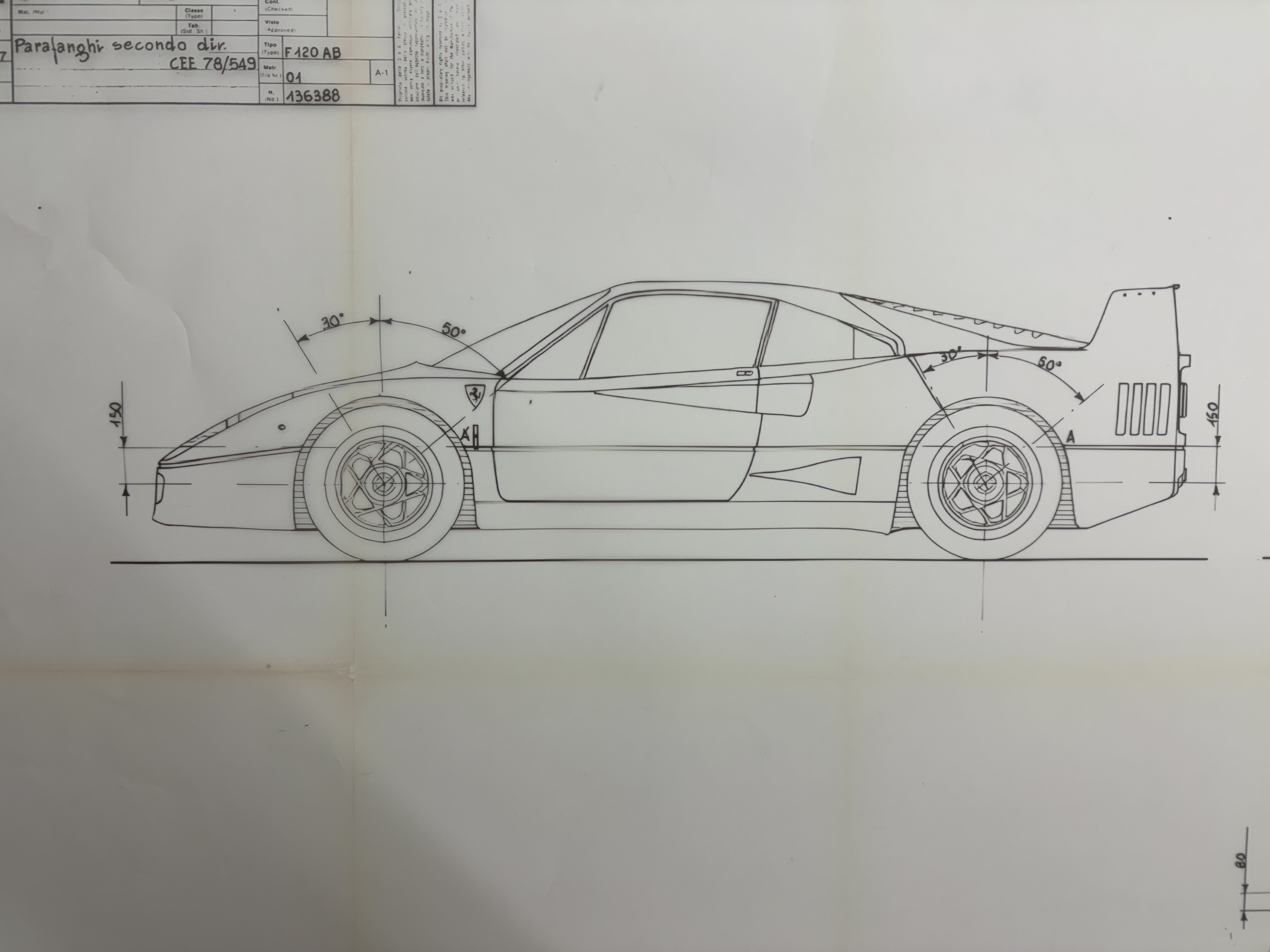 A Collection Of Ferrari Blueprints and Photographs for sale by auction ...