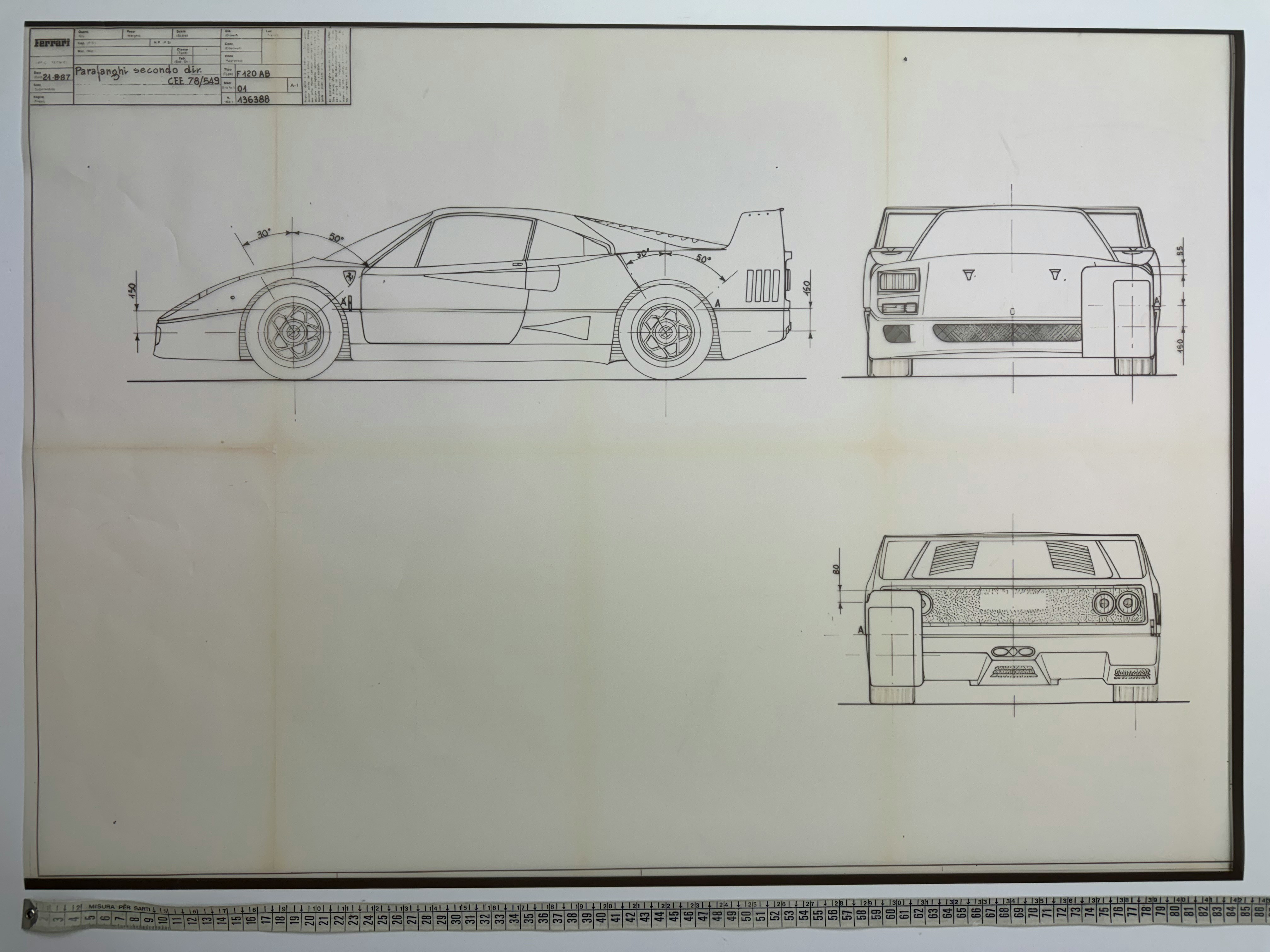 A Collection Of Ferrari Blueprints and Photographs for sale by auction ...