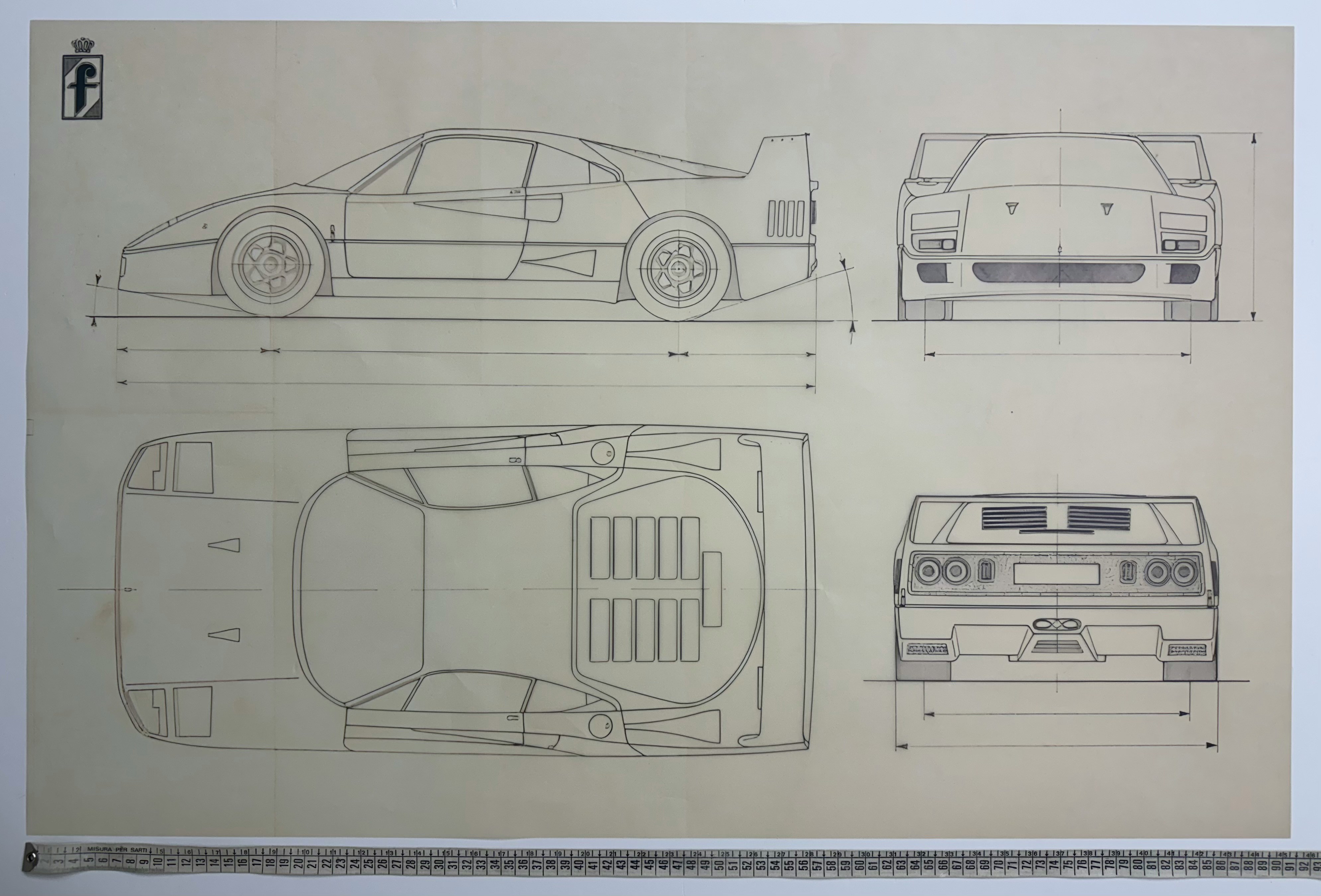 A Collection Of Ferrari Blueprints and Photographs for sale by auction ...