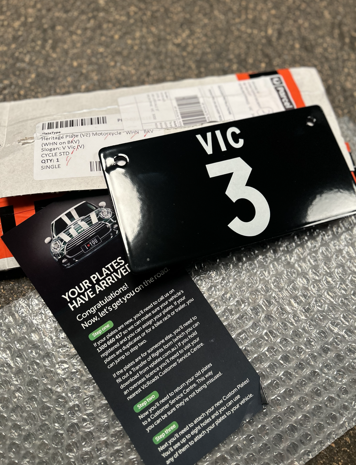 '3' - Motorcycle Victoria Heritage Number Plate for sale by auction in ...