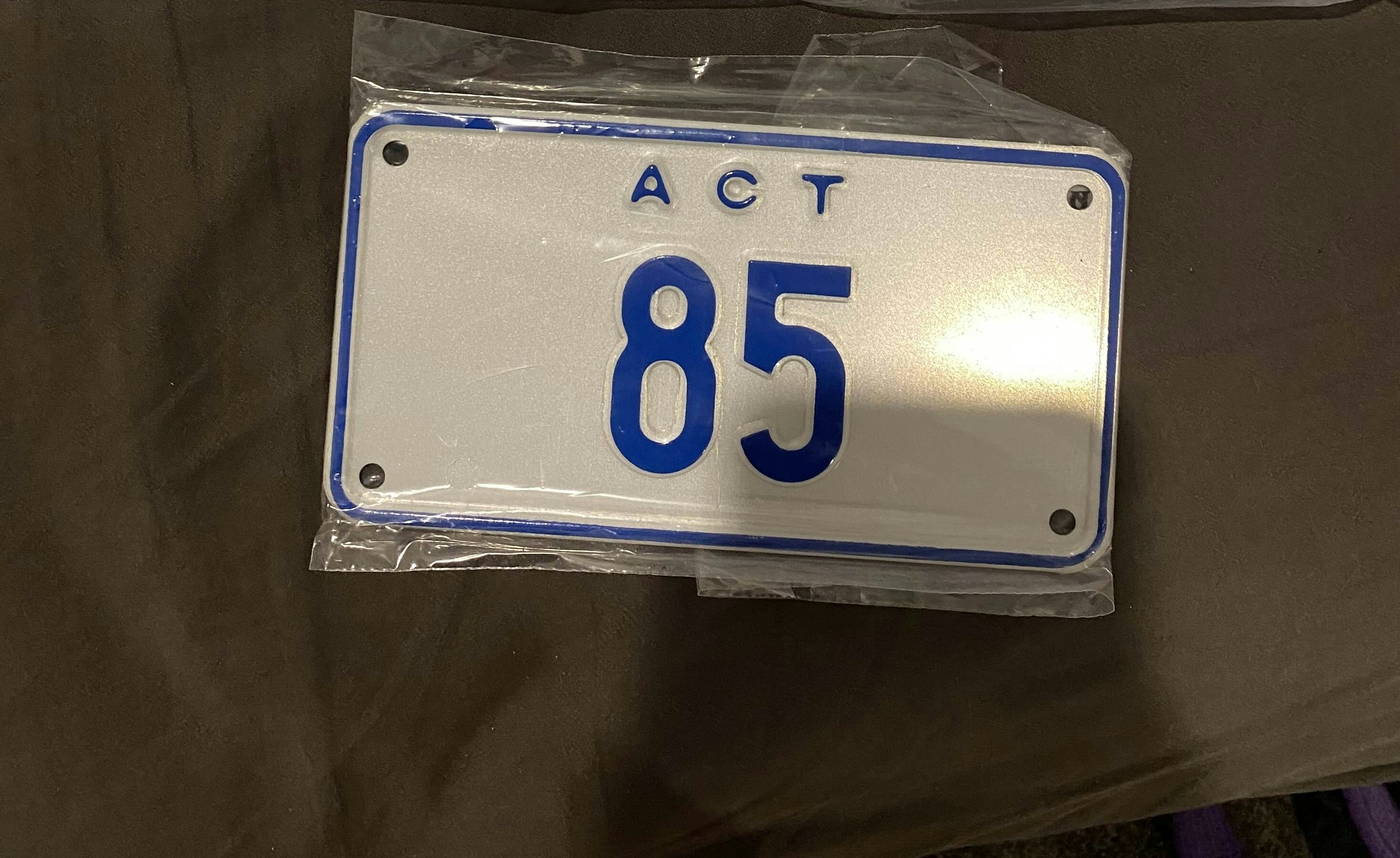 '85' Motorcycle Australian Capital Territory Number Plate for sale by ...