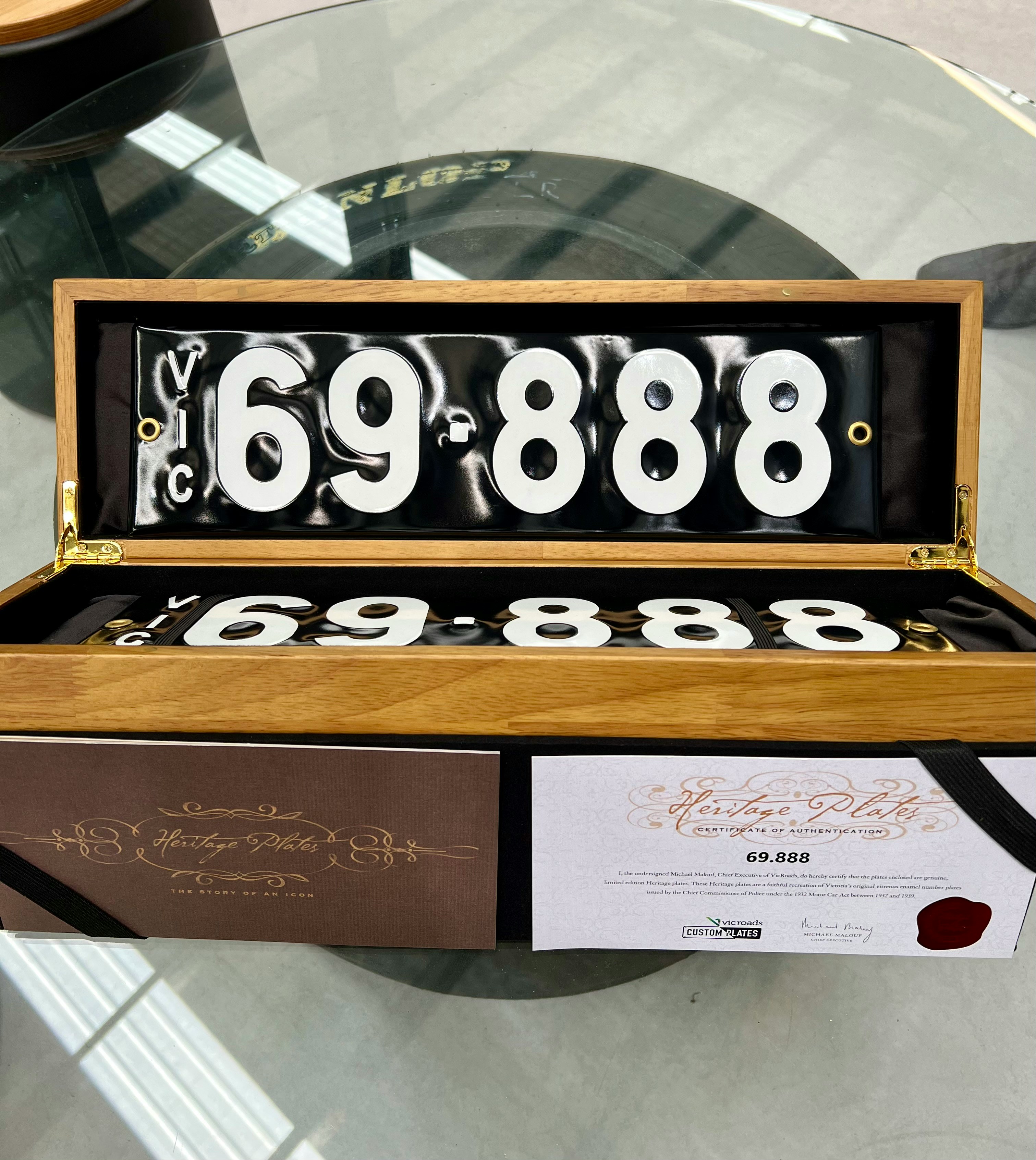 '69-888' - Victoria Heritage Number Plate for sale by auction in VIC ...