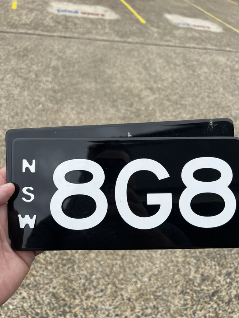 '8G8' - New South Wales Number Plate for sale by auction in NSW, Australia
